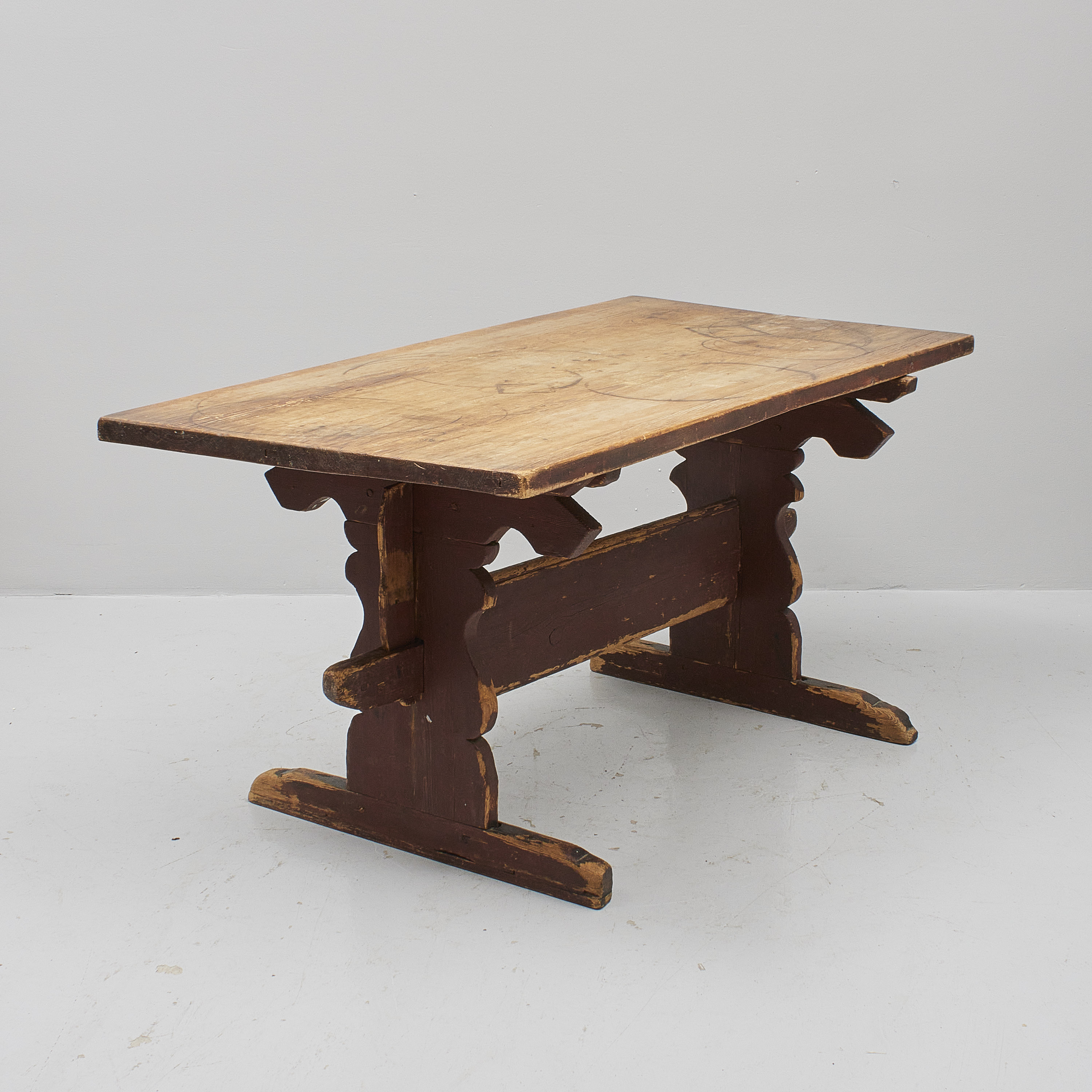 Bockbord, 17/1800. Bredd: 156 cm, djup: 80 cm, höjd: 74 cm. Metropol ...