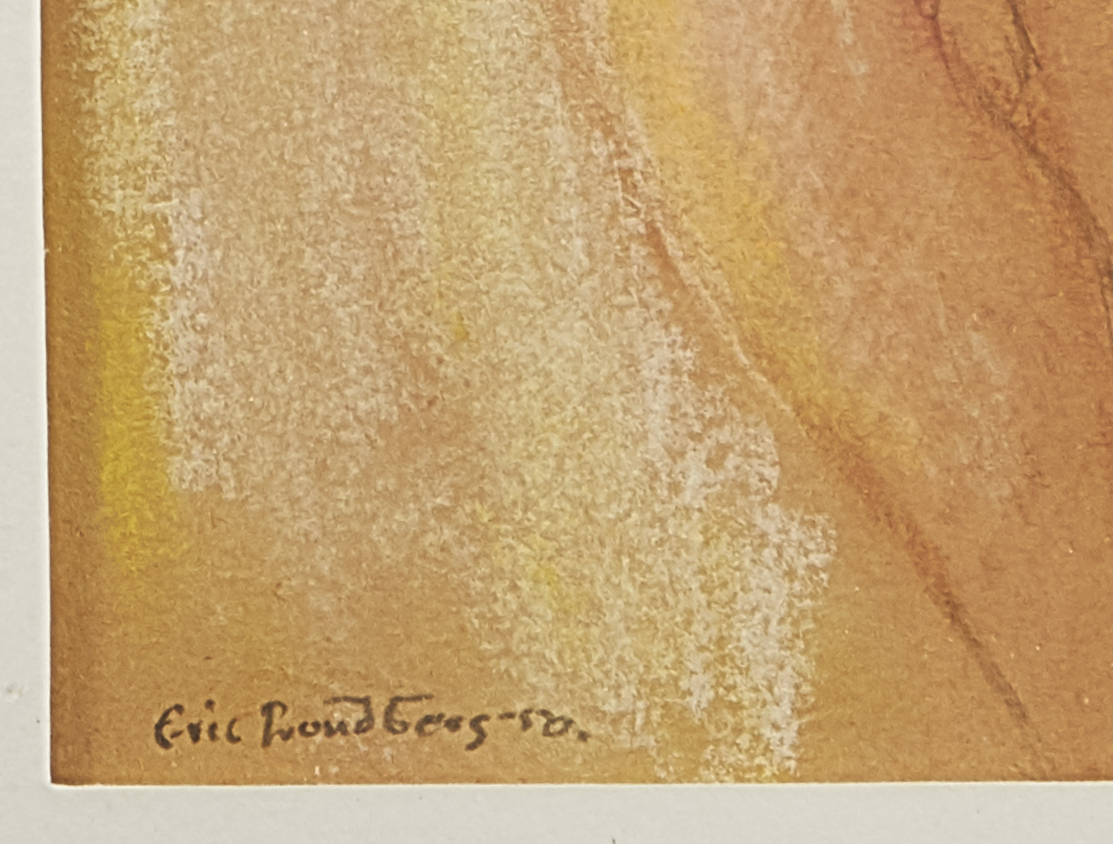 Blandteknik, Eric Lundberg (1918-1992), daterad -50, kvinnoporträtt ...