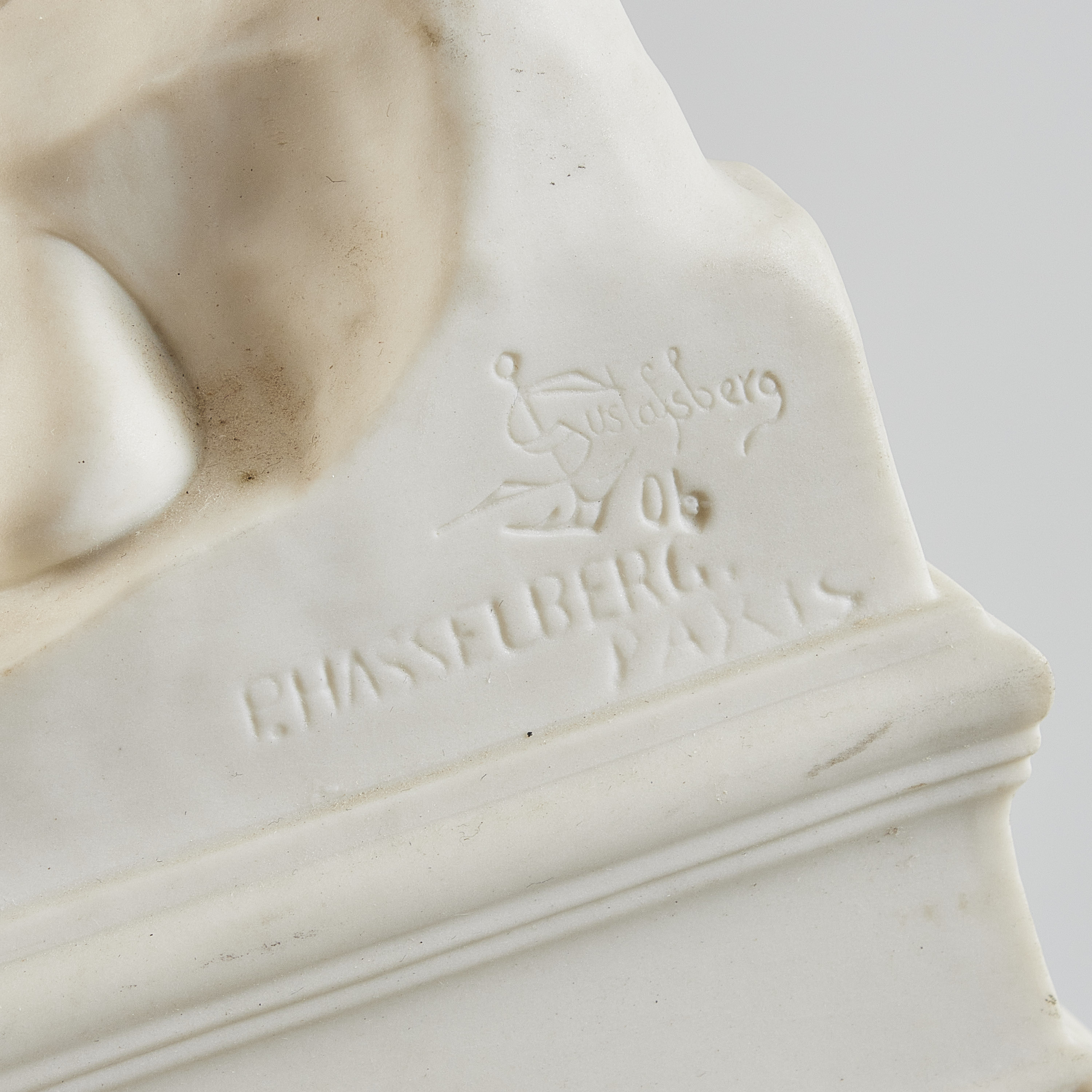 Skulptur, Efter Per Hasselberg, Gustavsberg, "Snöklockan", parian ...