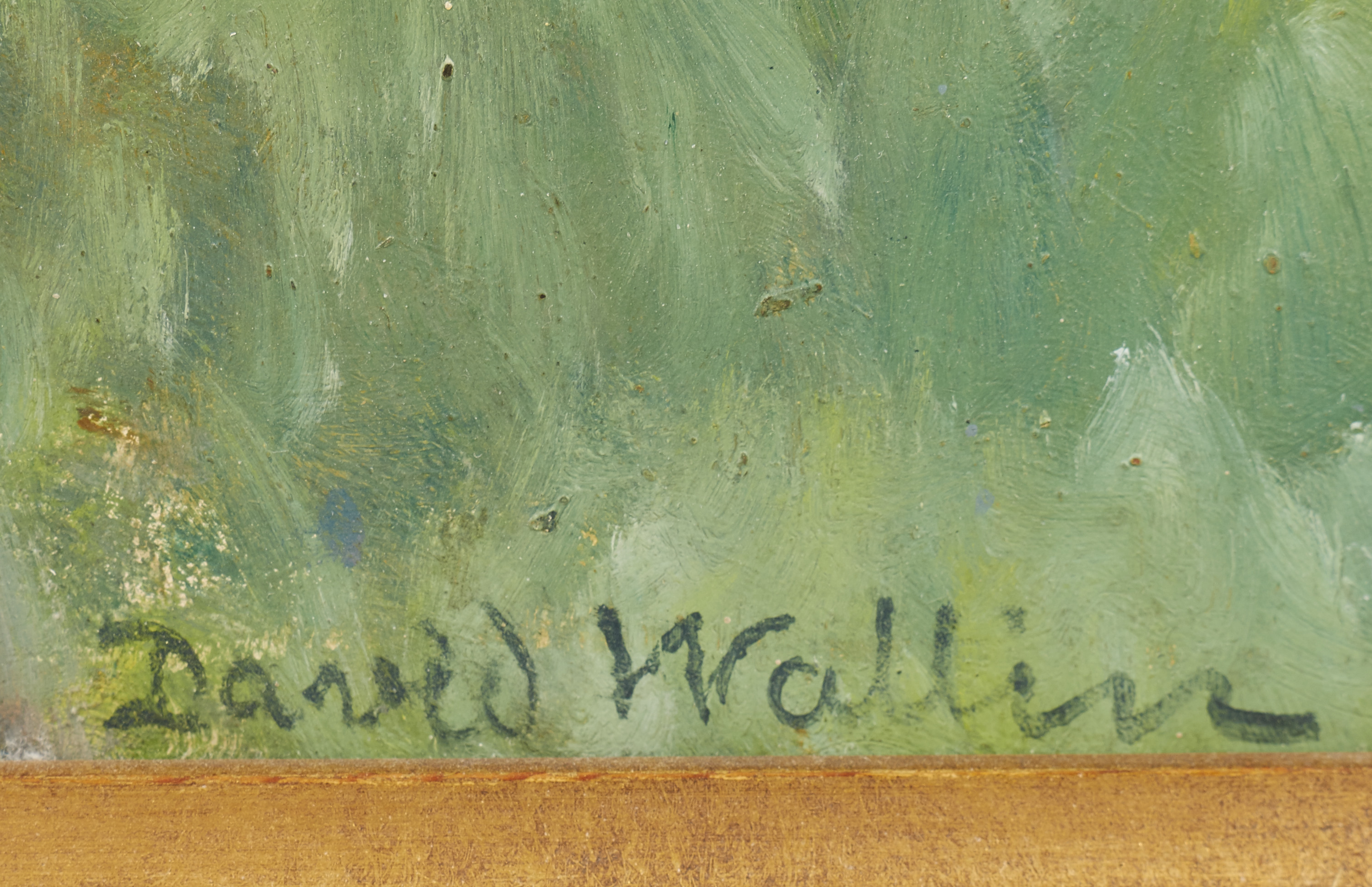 Oljemålning, David Wallin (1876-1957), flicka vid vatten, signerad ...