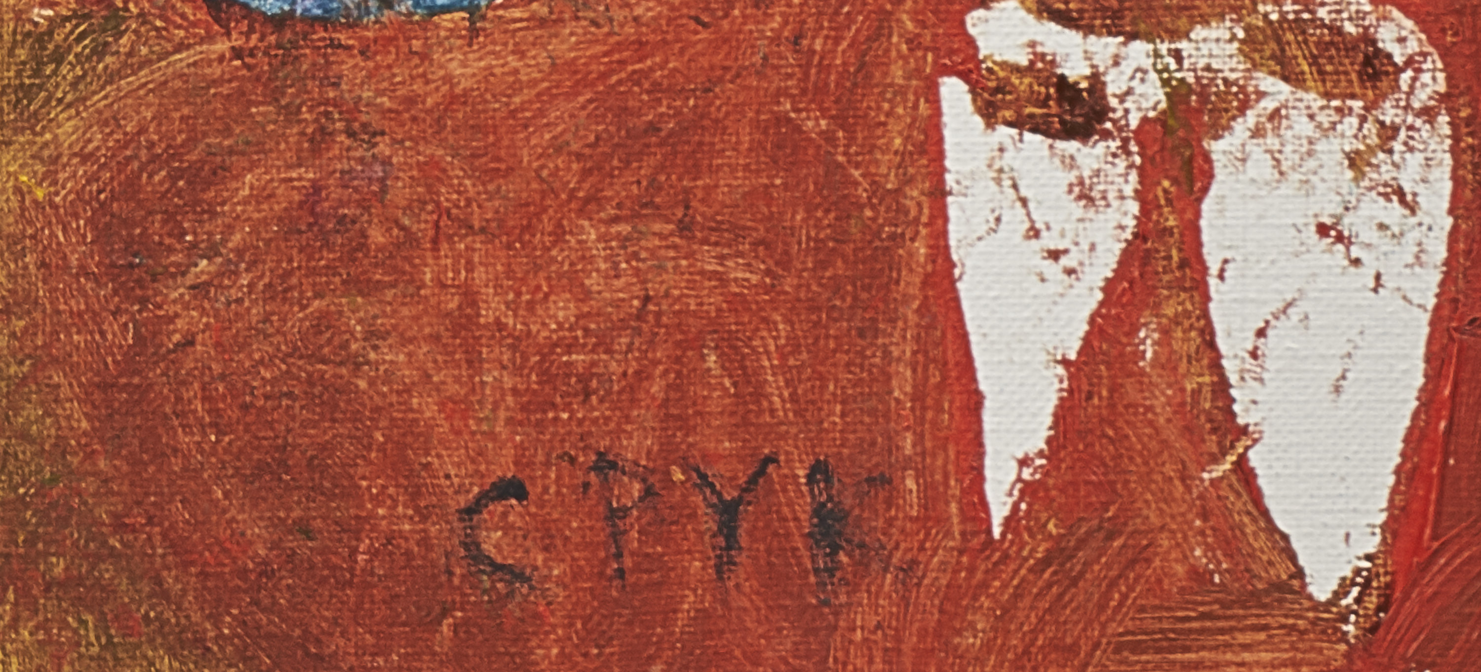 Oljemålning, Camilla Pyk (f. 1966), Sverige. Figurkomposition, 46x38 ...