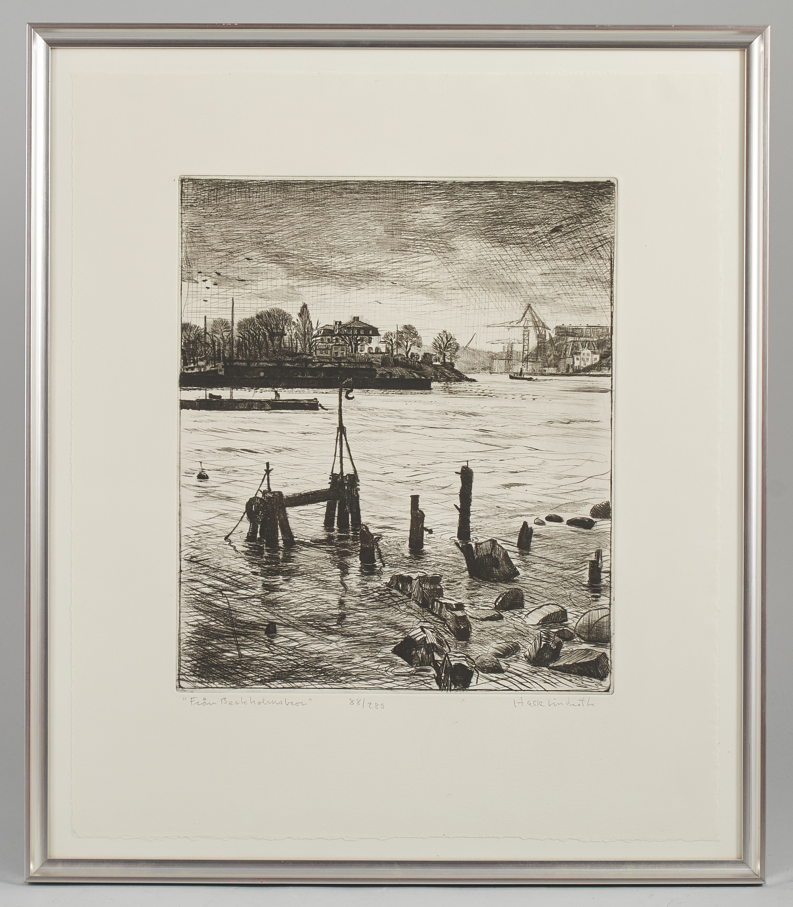 Etsning, Hasse Lindroth (f. 1938), Sverige. Signerad, numrerad 88/280 ...