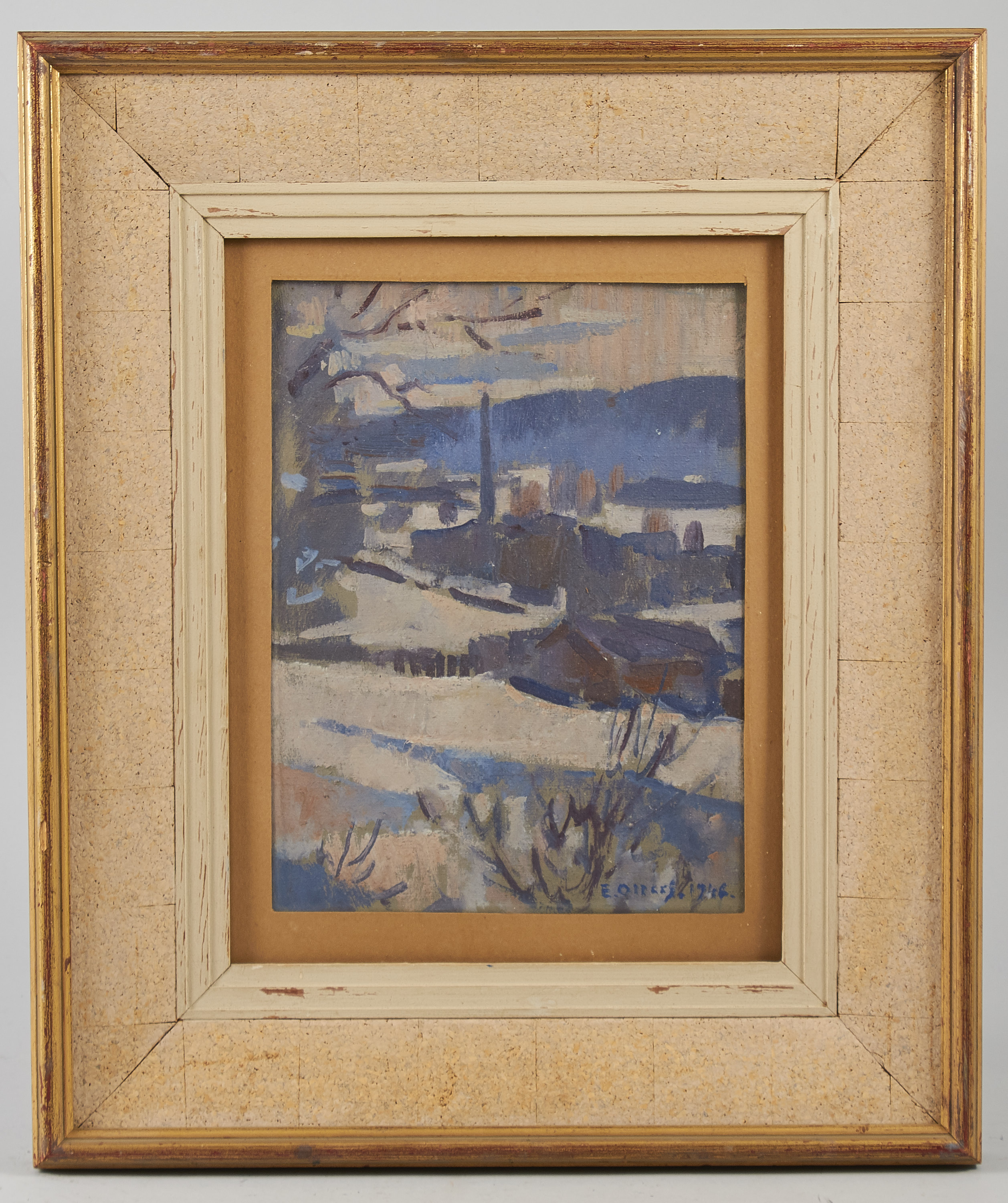 Blandteknik, Edvin Ollers (1888-1959), Sverige. Signerad, daterad 1946 ...