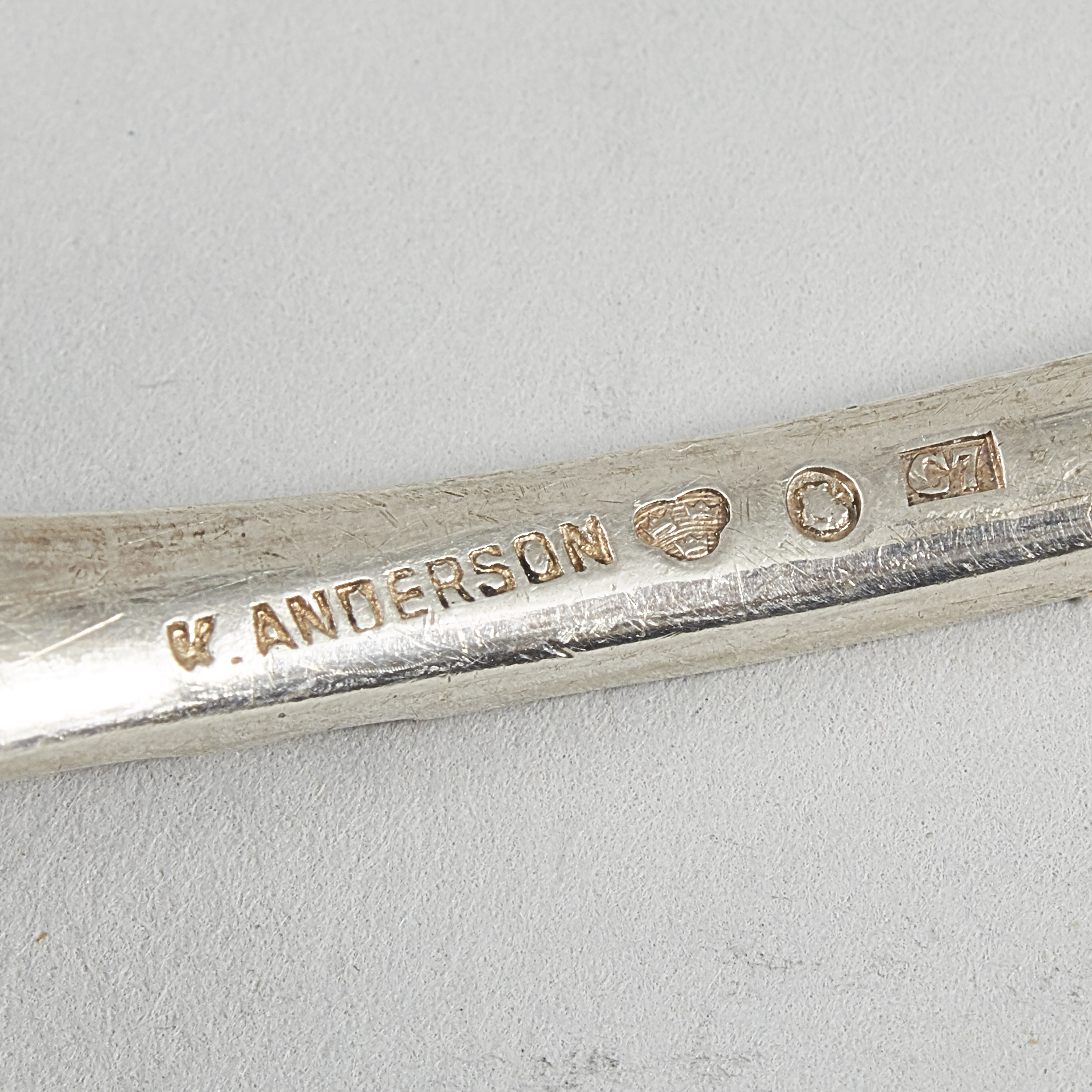 Fiskspade, silver, K Anderson, 1905. Längd: 27,106g. Metropol ...