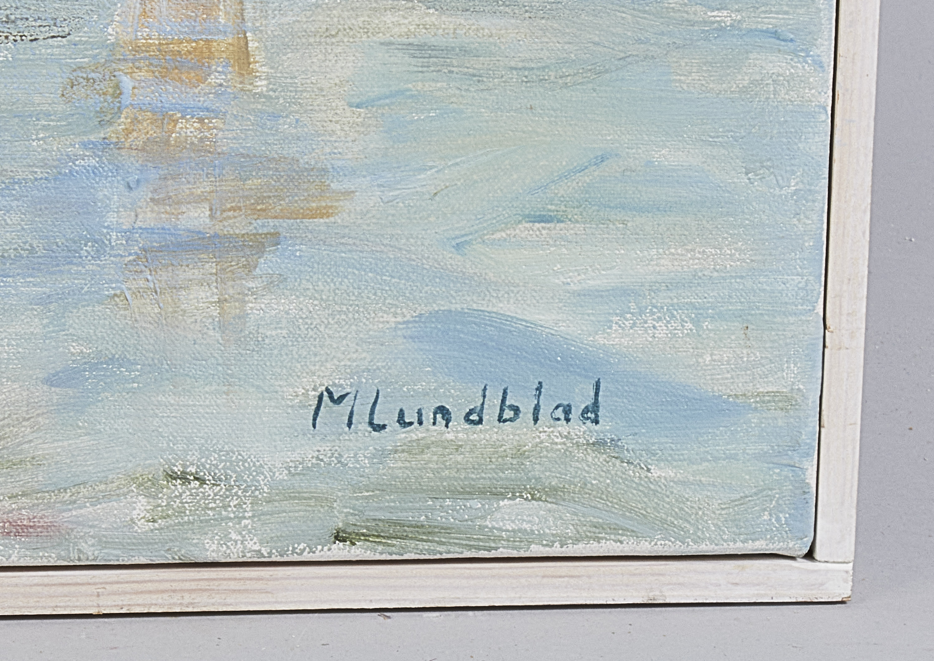 Oljemålningar, 3 st, Marianne Lundblad (f. 1930), Sverige. Signerade ...