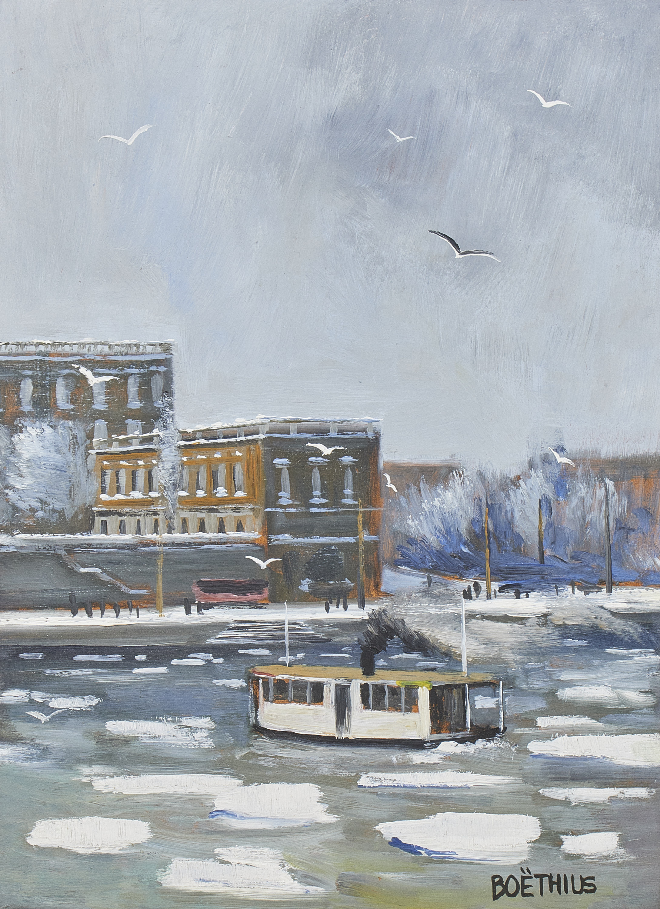 Oljemålning, Lars Boethius (1903-1968), Sverige. Kungliga slottet ...