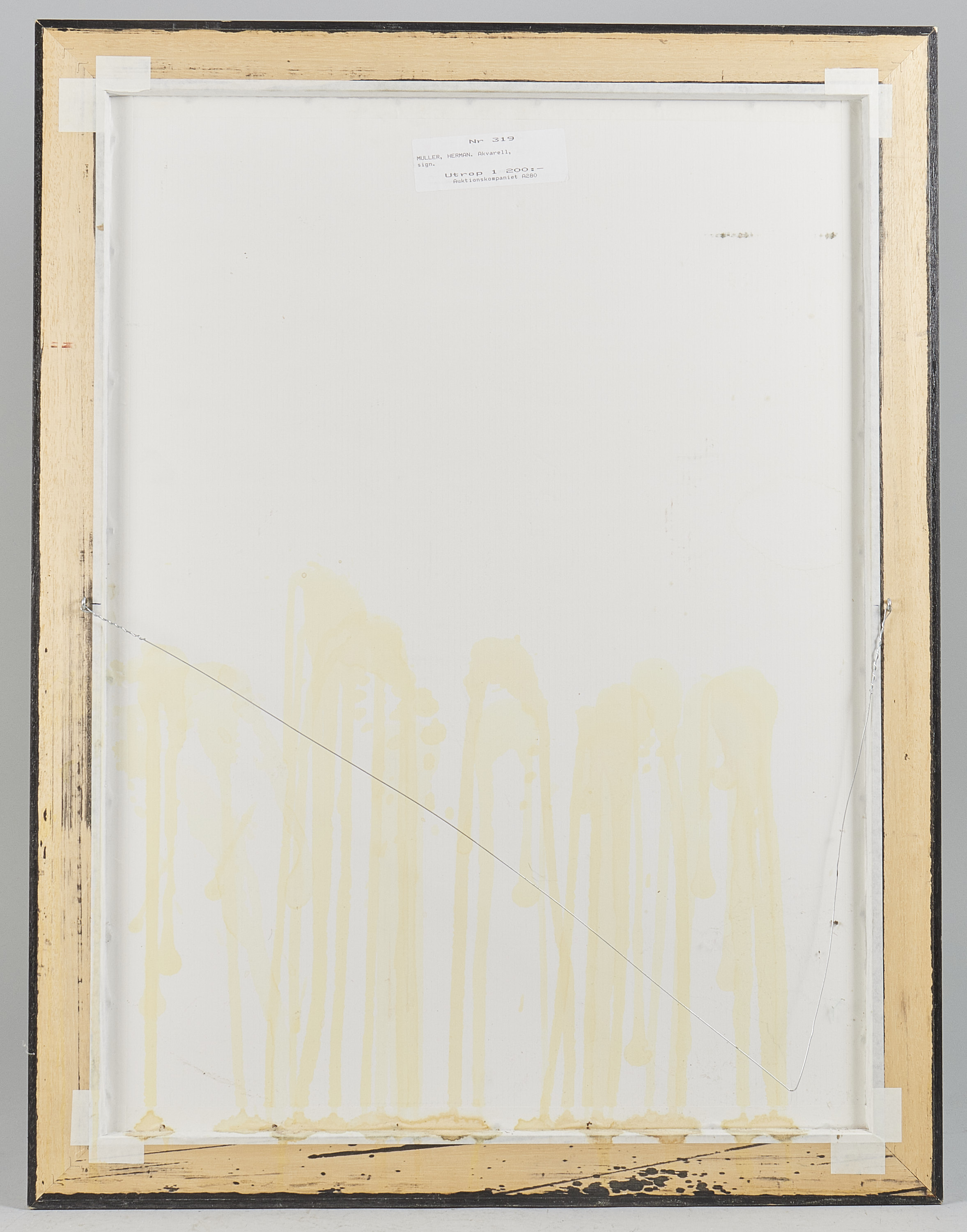 Akvarell, Herman Müller (1840-1919), Sverige. Signerad, "Norska Kusten ...