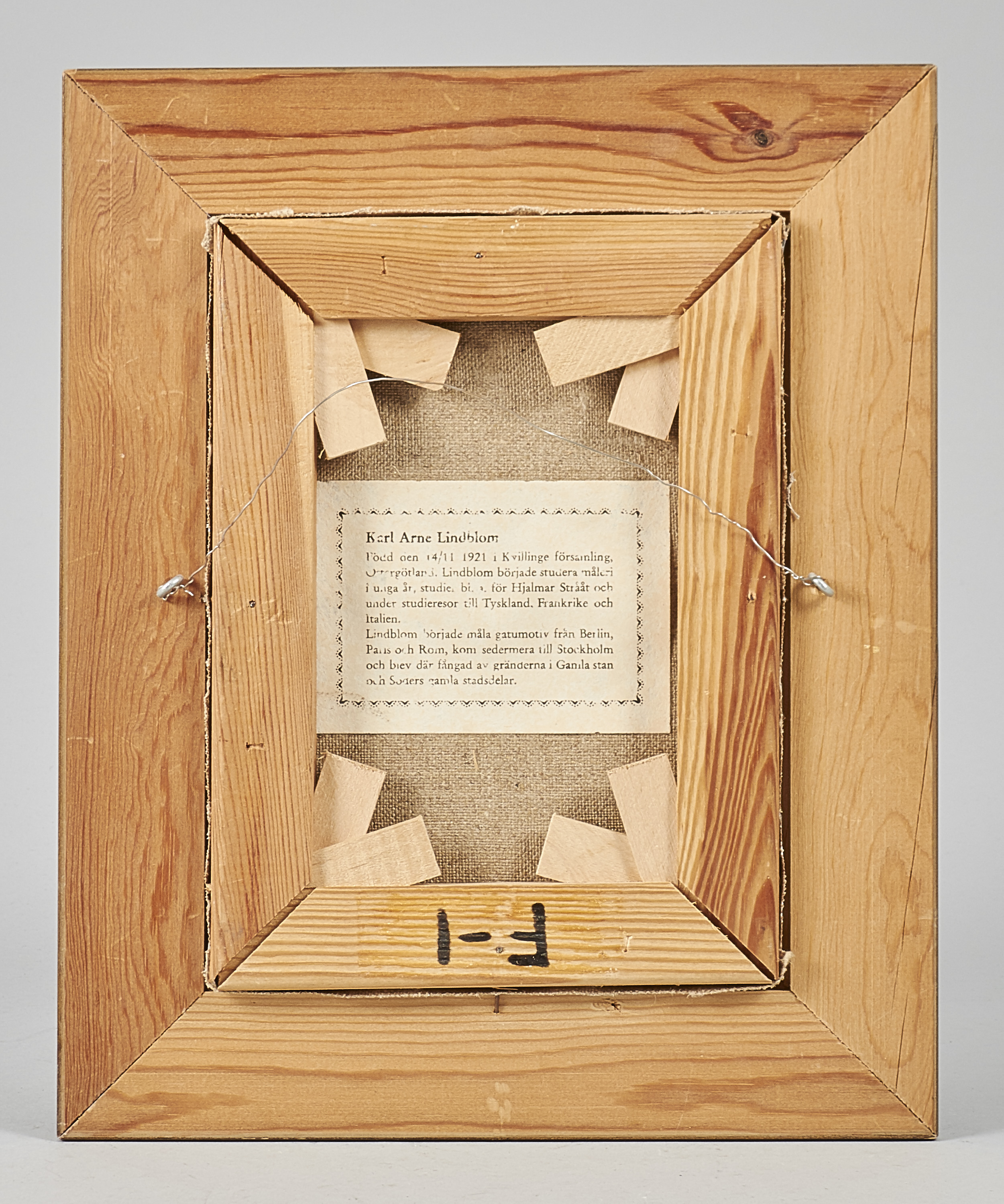 Oljemålning, Karl Arne Lindblom, Gamla Stan, 21x15. Metropol ...