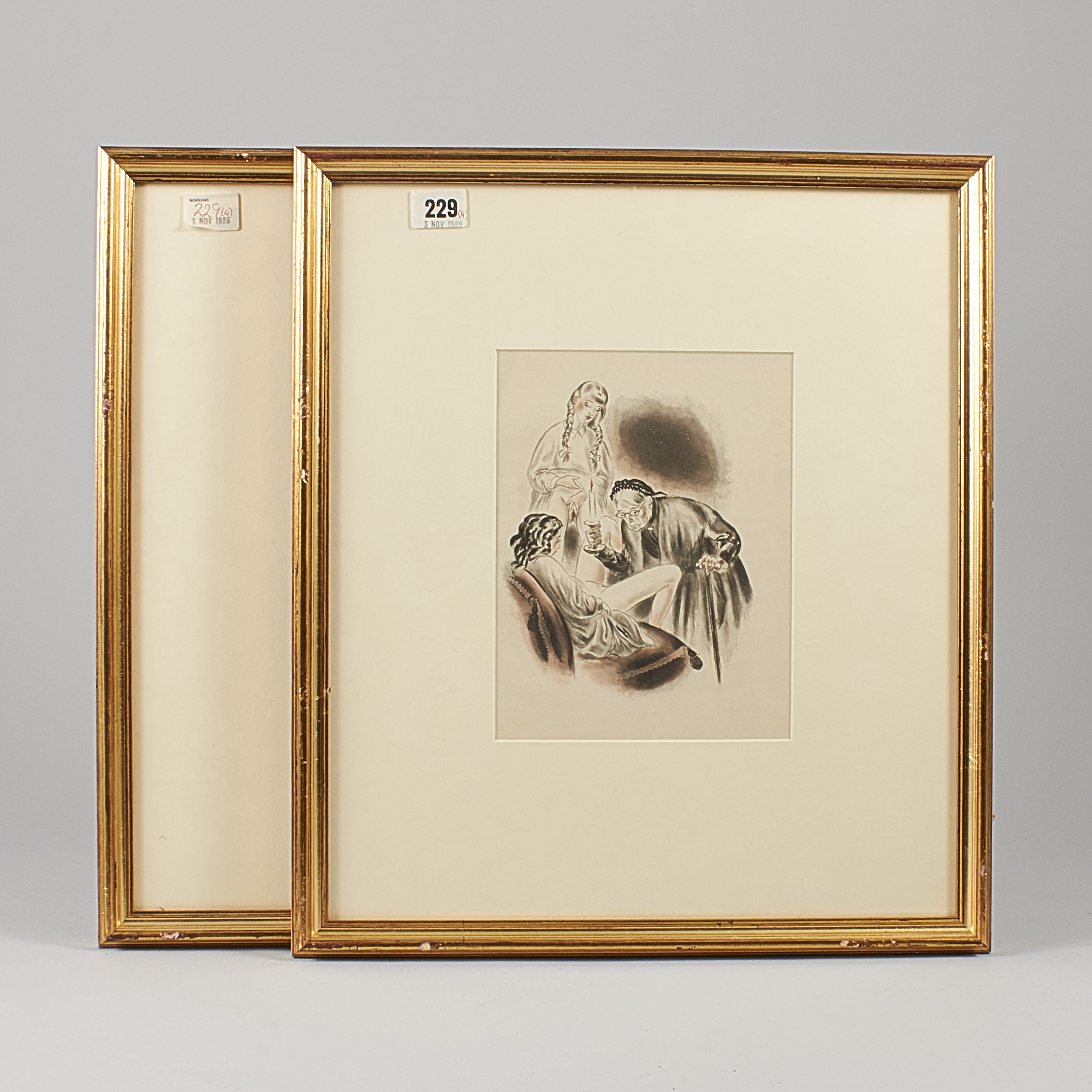 Färglitografier, 2 st. Feodor Stepanovich Rojankovsky (1891-1891 ...