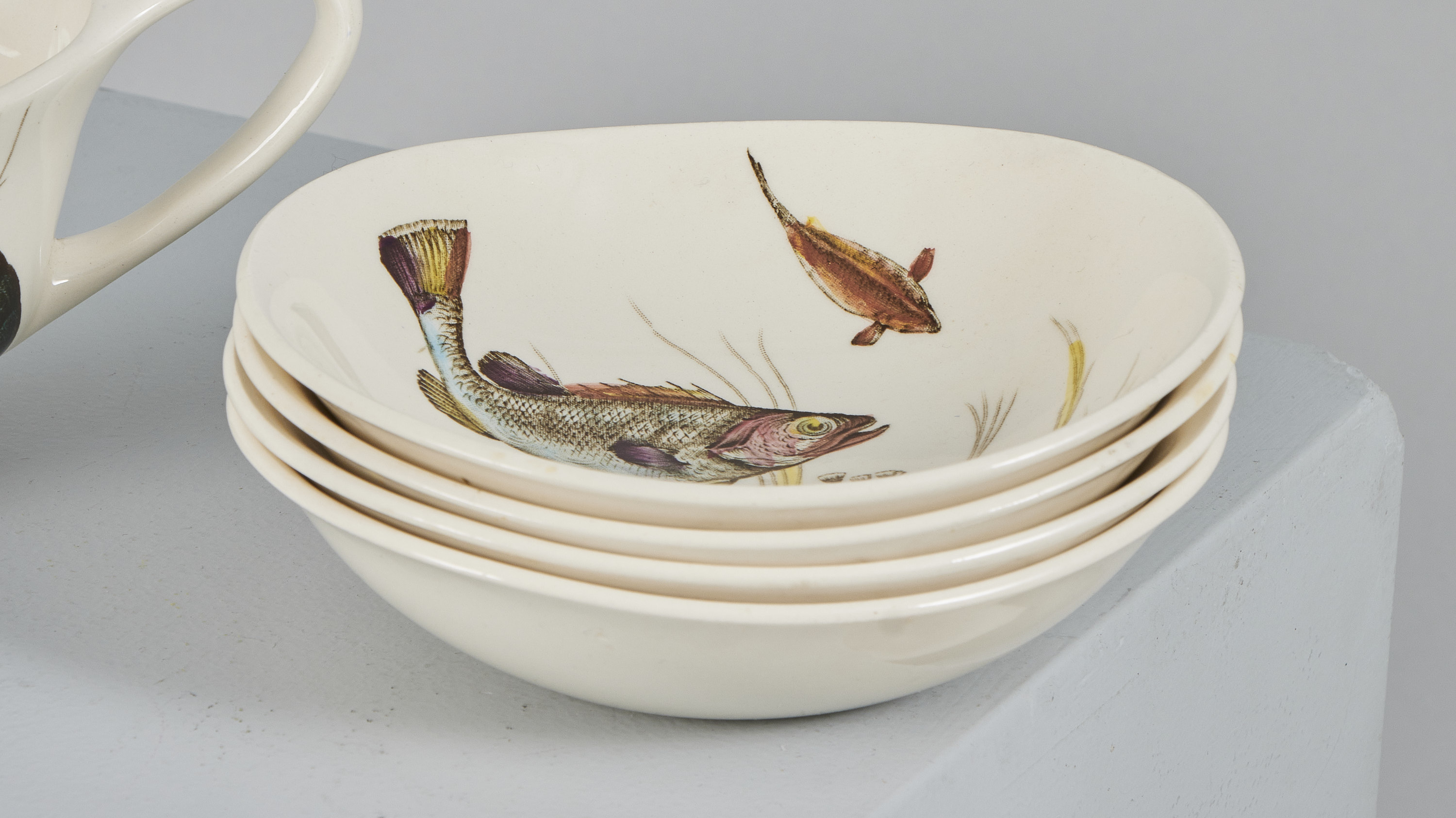 Fiskservis, 22 delar, Johnson & Brothers, "Fish". Längd: 14-40 cm ...