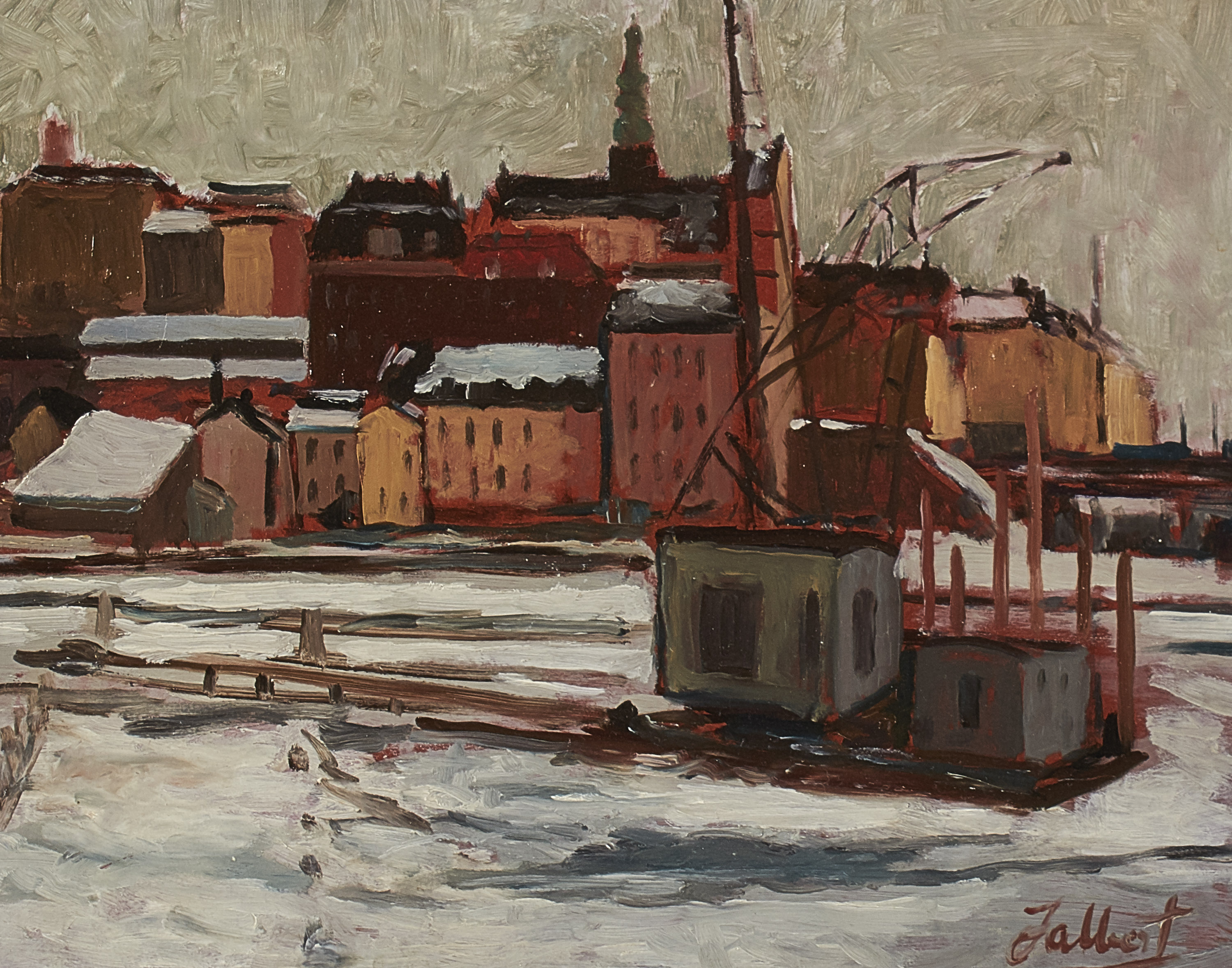 Oljemålning, Jalbert, Stockholmsmotiv, 32x38. Metropol - Auktioner i ...