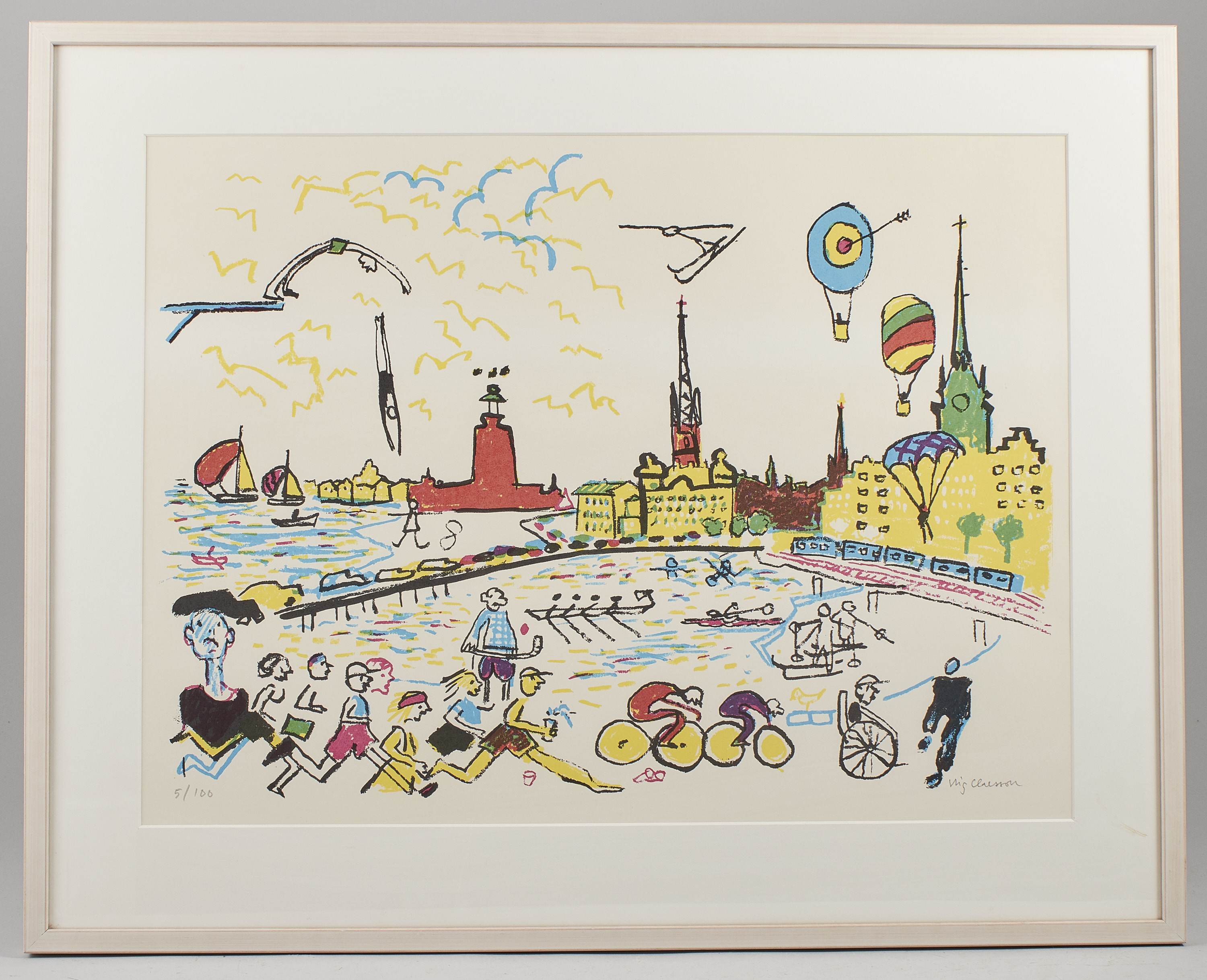 Färglitografi, Stig Claesson Slas (1928-2008), Sverige. Stockholms ...