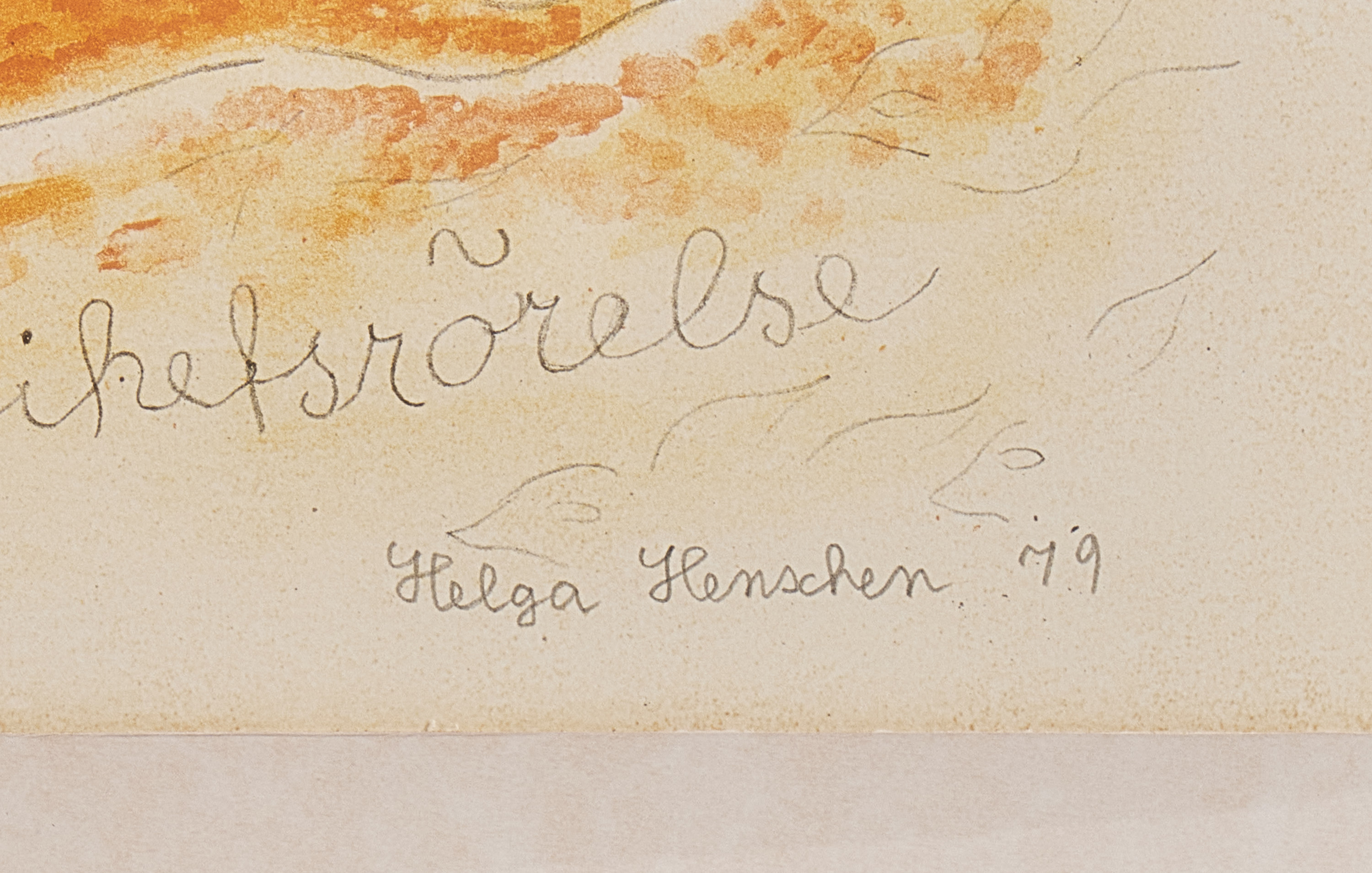 Färglitografi, Helga Henschen (1917-2002), Sverige. "Socialismen ...