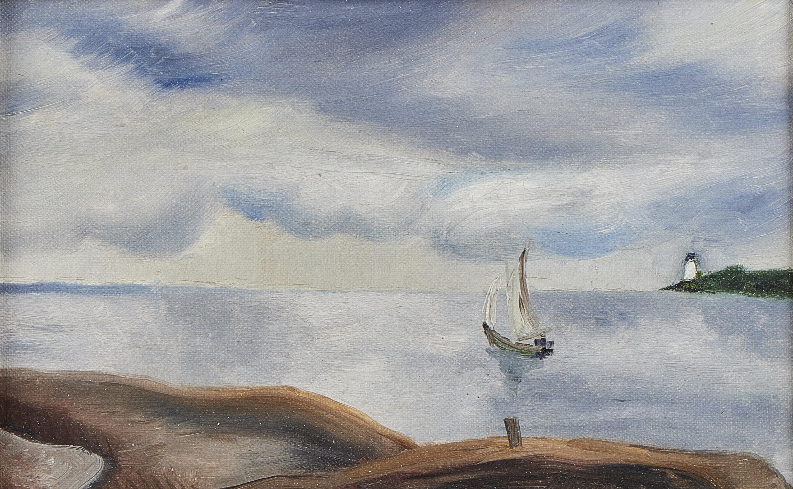 Oljemålning, Brita Nordencreutz (1899-1982), Sverige. "Motiv från ...