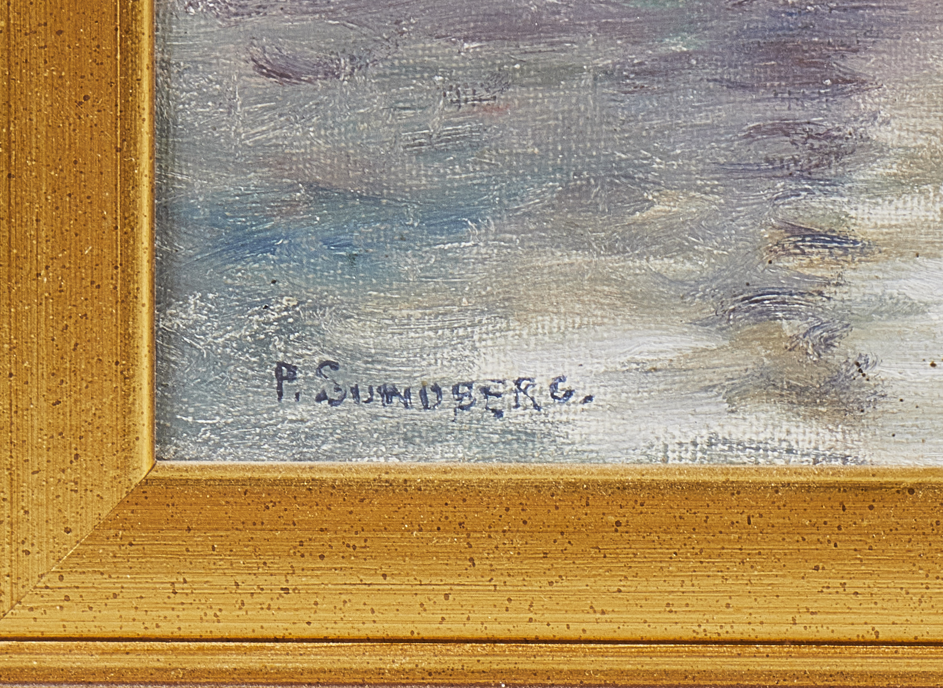 Oljemålning, Per Sundberg (1887-1968), Sverige. Landskap, "Kolbäcksån ...