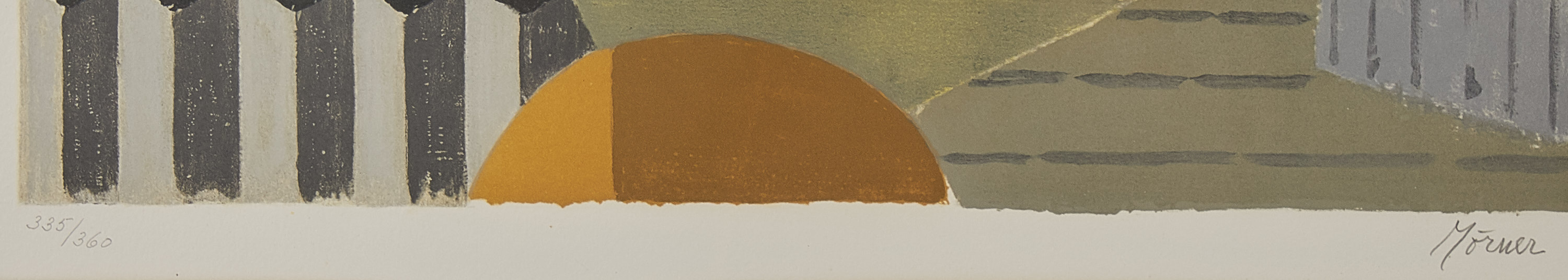 Färglitografi, Stellan Mörner (1896-1979), komposition, 335/360 ...