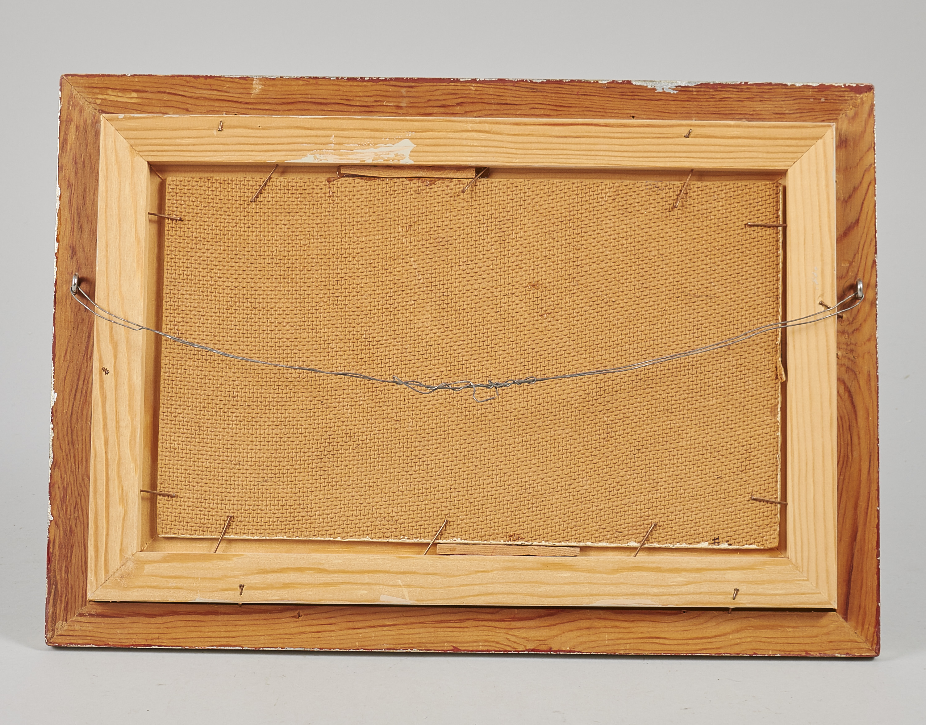 Oljemålning, Olle Nordberg (1905-1986), Slädfärd, 1954, 15x26. Metropol ...