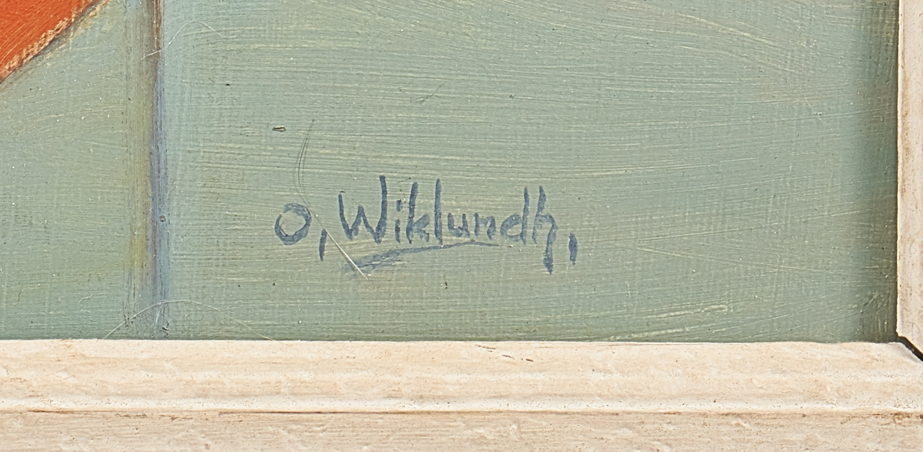 Oljemålning, Oscar Wiklundh (1899-1979), Sverige. "Delirium tremens ...