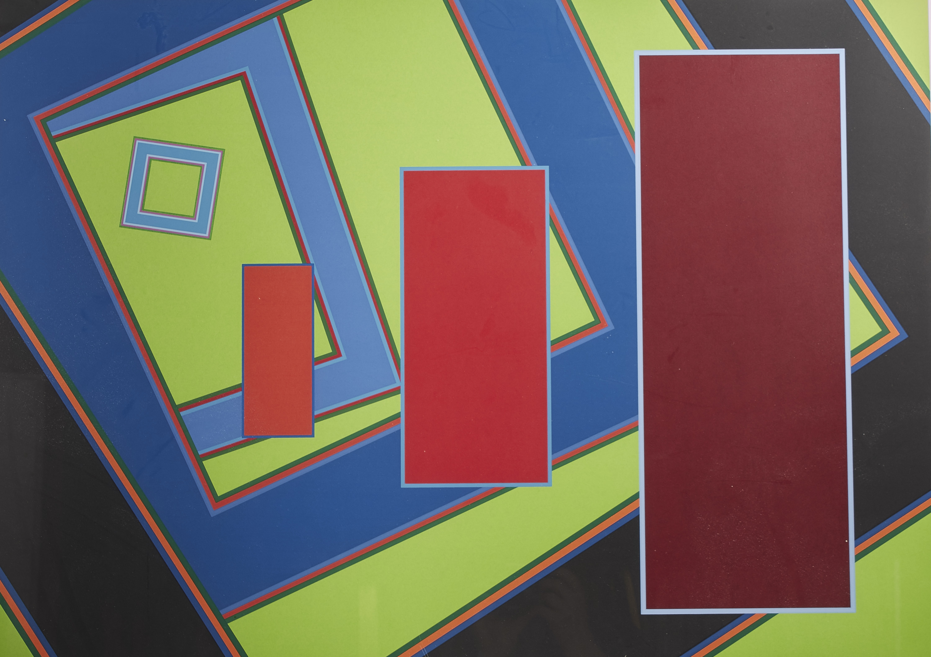 Serigrafi, Peter Freudenthal (f. 1938), 'Ut i det fria', 16/65, 1988 ...