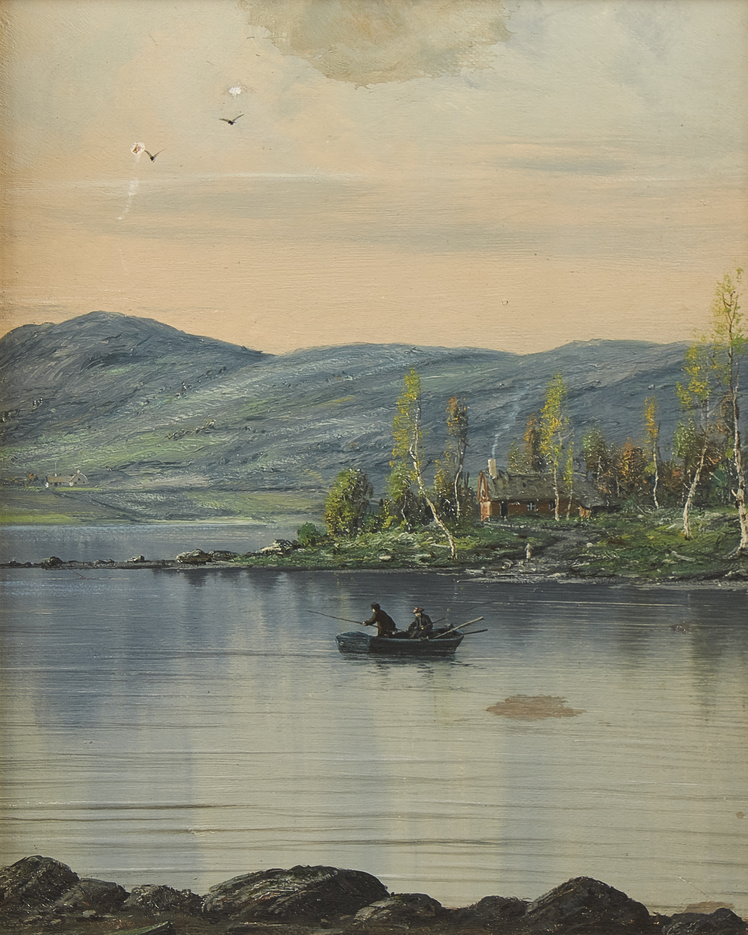 Oljemålning, Nils Hans Christiansen (1850-1920), Danmark, tillskriven ...