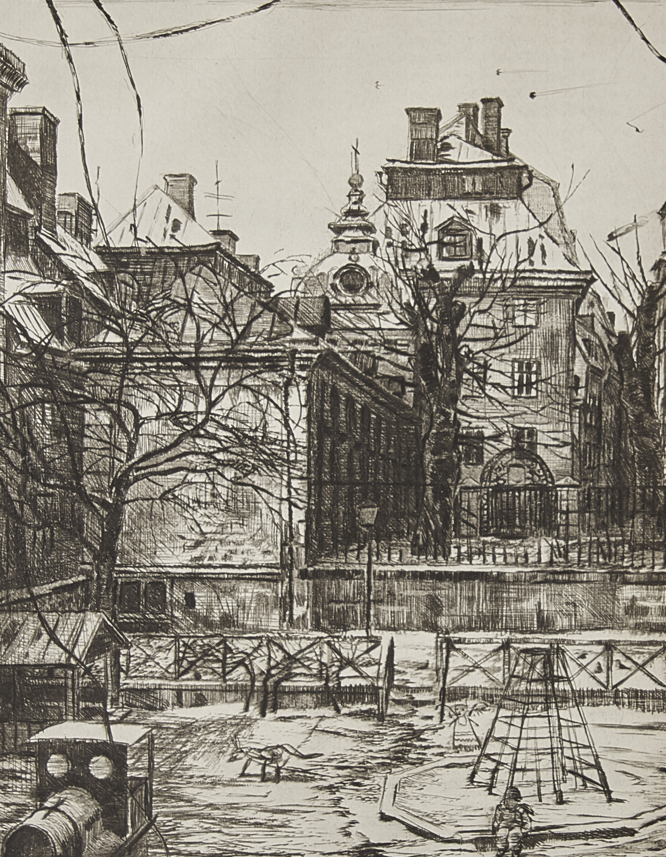 Etsning, Hasse Lindroth (f. 1938), Sverige. "Junotäppan", 18/140 ...