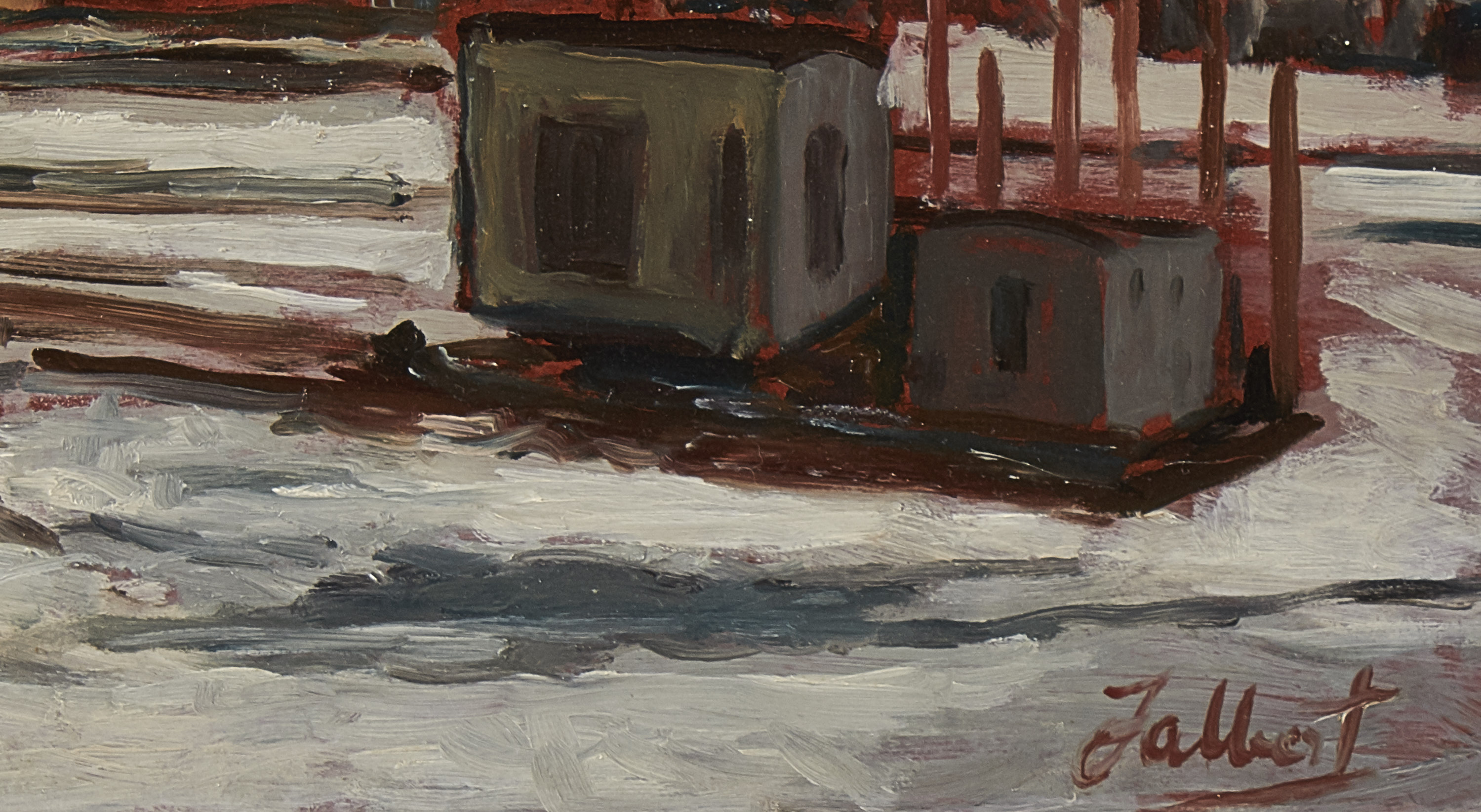 Oljemålning, Jalbert, Stockholmsmotiv, 32x38. Metropol - Auktioner i ...