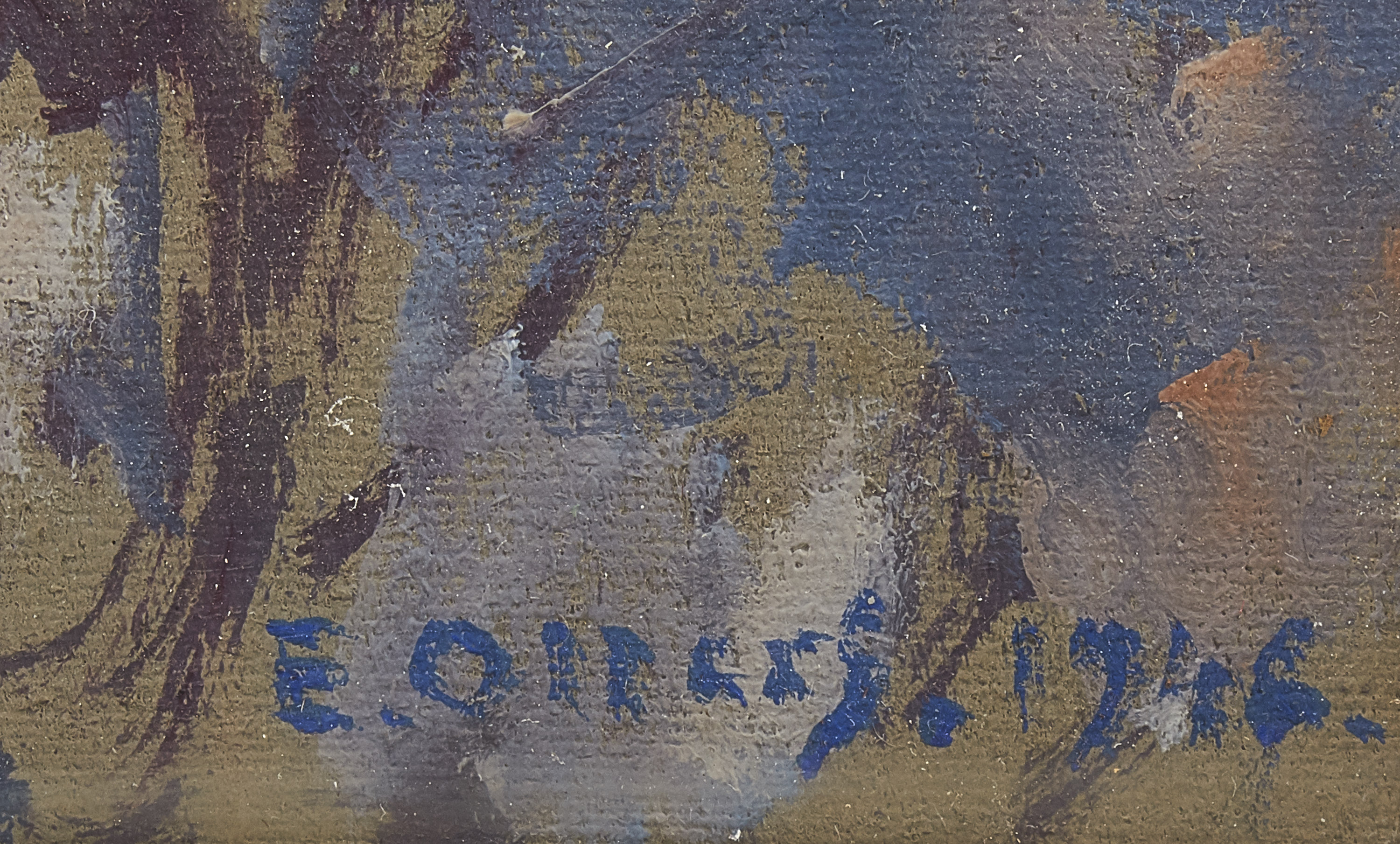 Blandteknik, Edvin Ollers (1888-1959), Sverige. Signerad, daterad 1946 ...