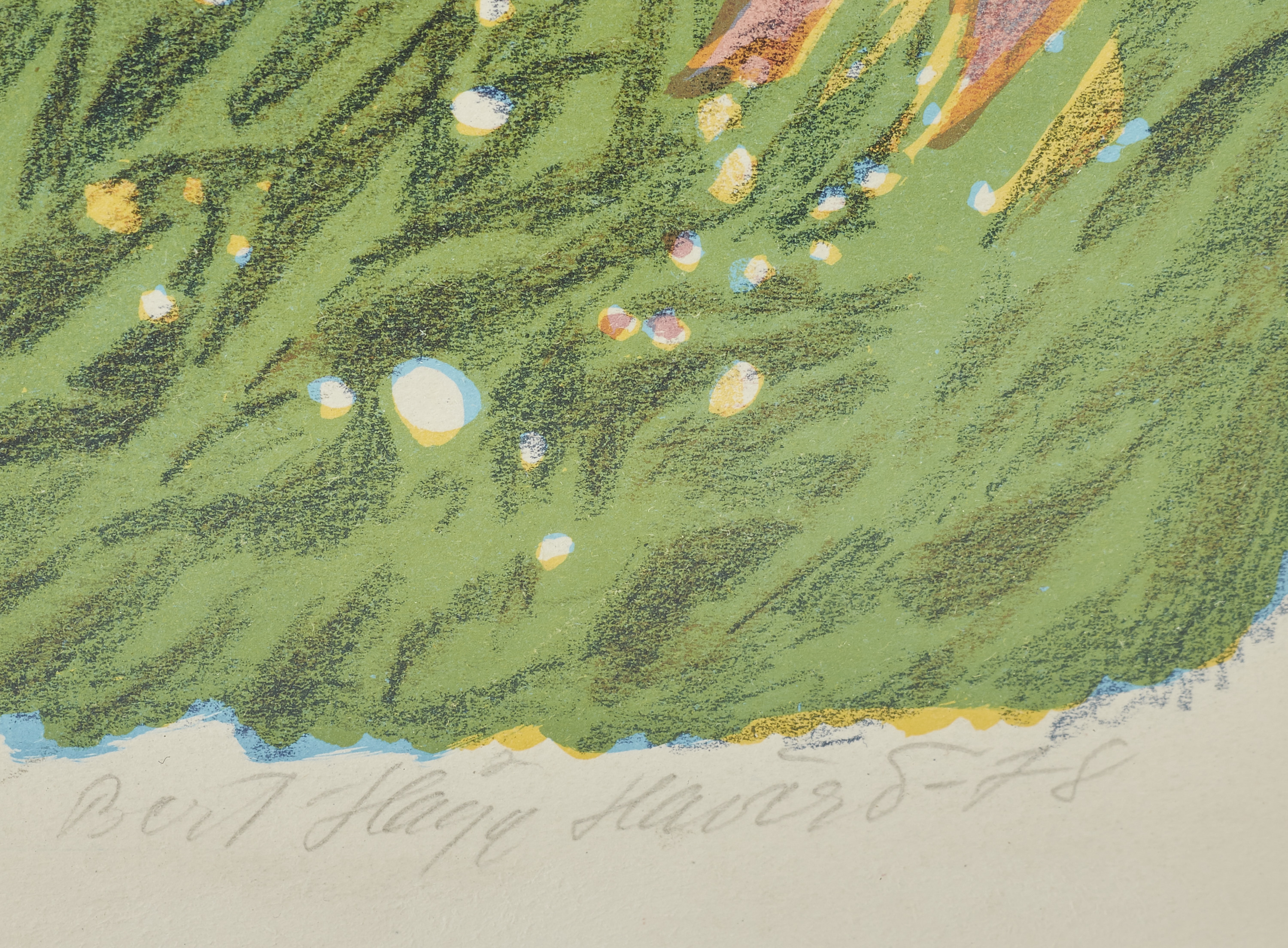 Färglitografi, Bert Håge Häverö (1932-2014), 185/360, 1978, motivet ...