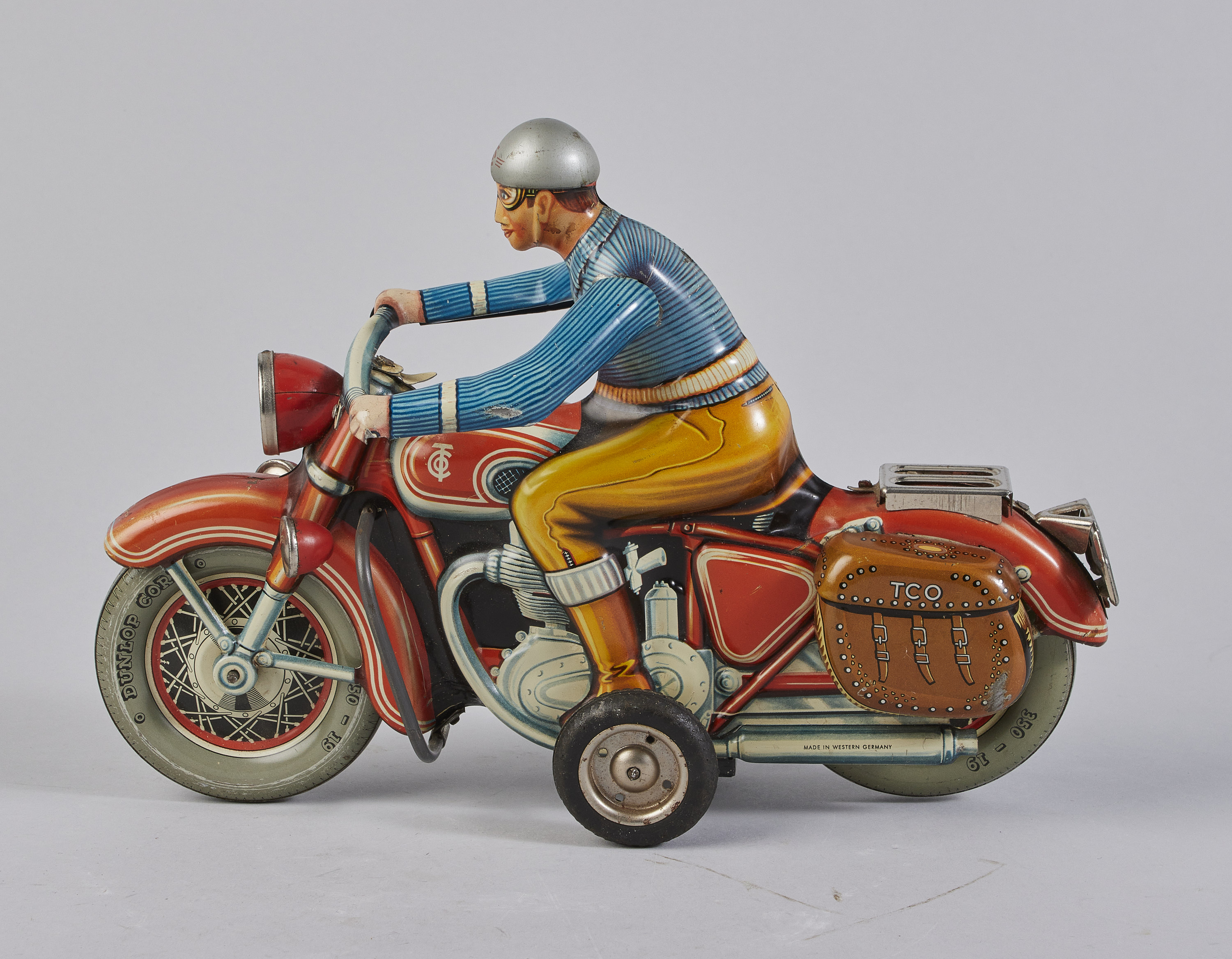 Mekanisk leksak, motorcykel, TIPPCO (Tipp & Co), TCO-598, Tyskland ...