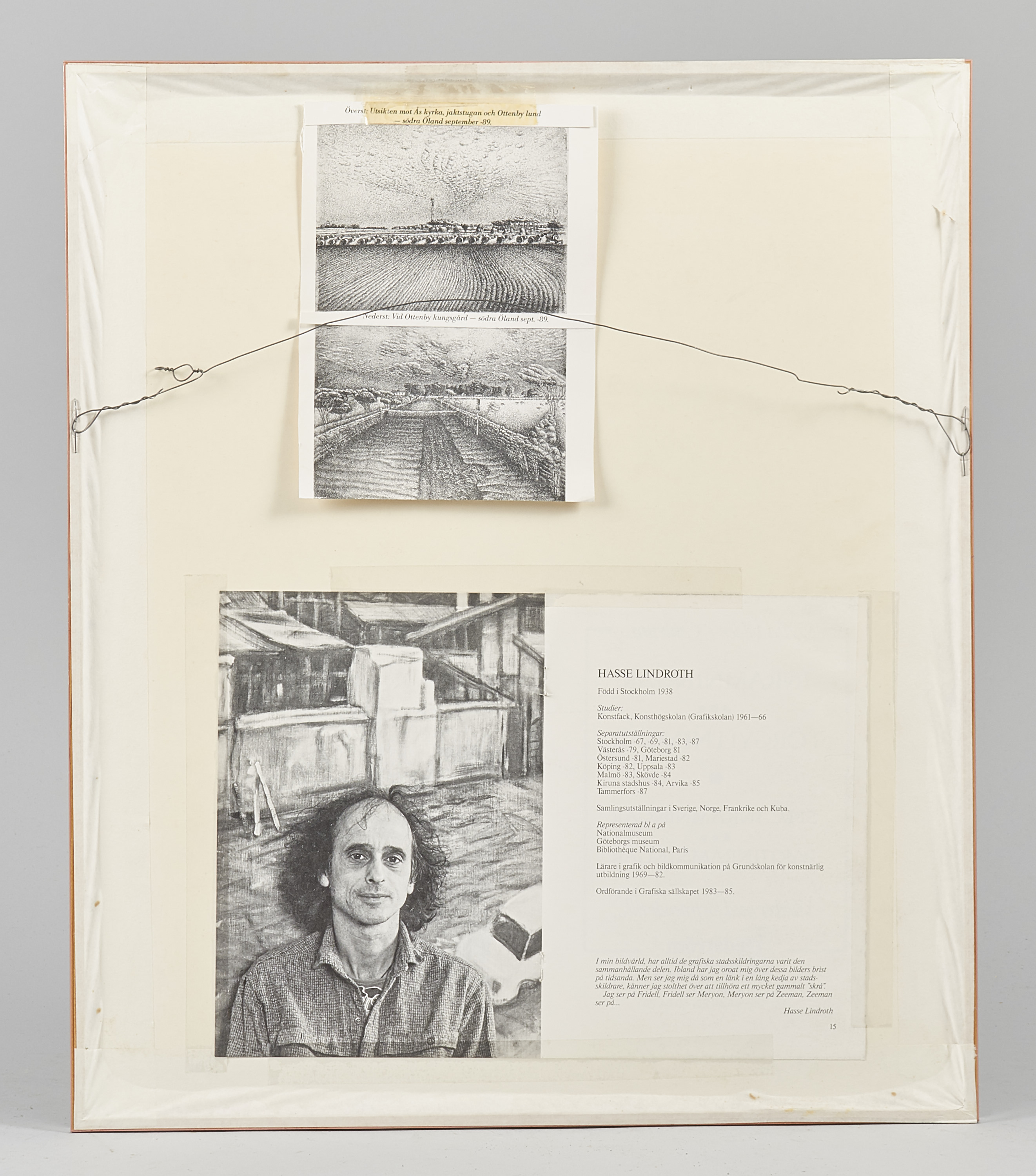 Etsning, Hasse Lindroth (f. 1938), 'Från Beckholmsbron', 27/280 ...