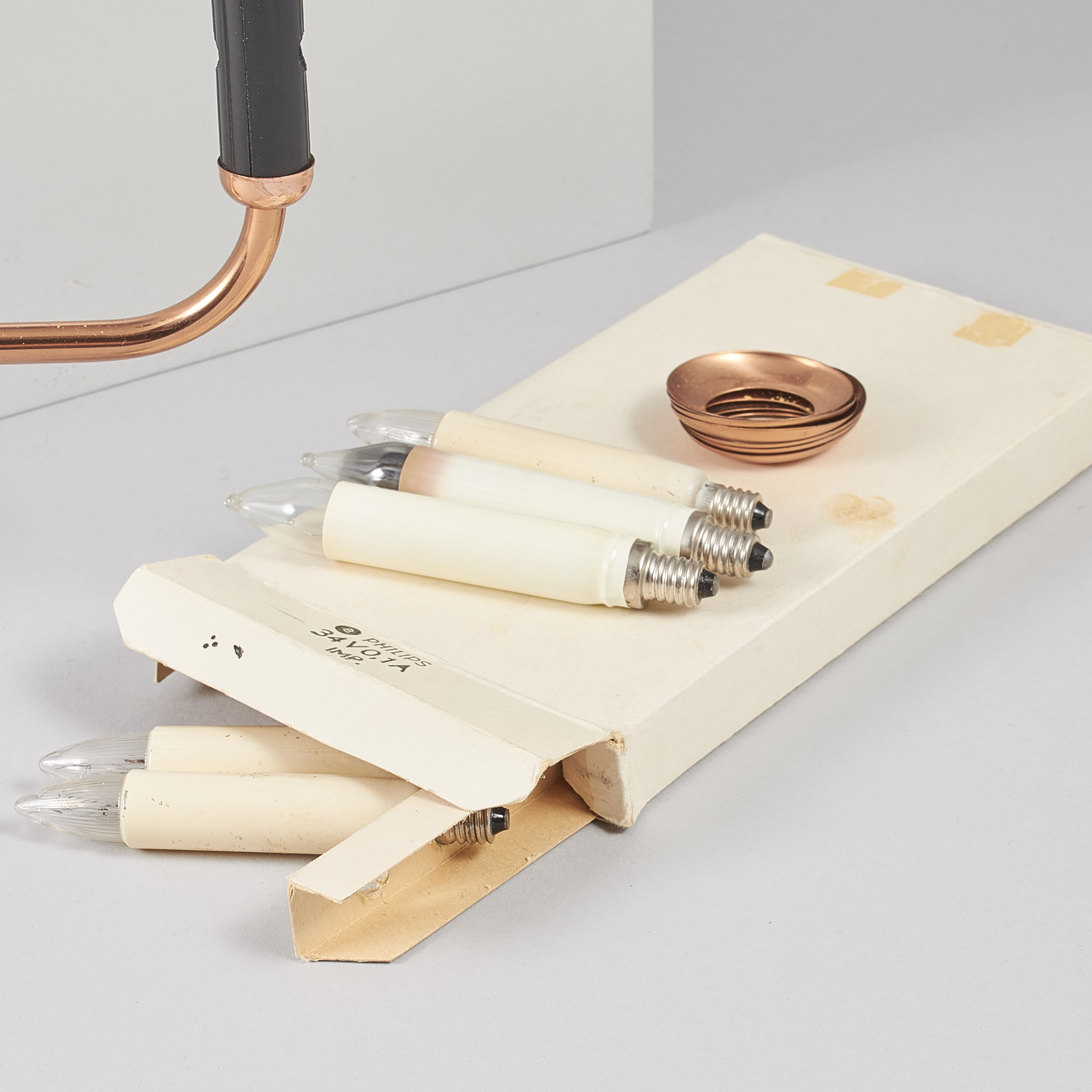 Ljusstake, 1950-tal, Philips, i originalkartong. Metropol - Auktioner i ...