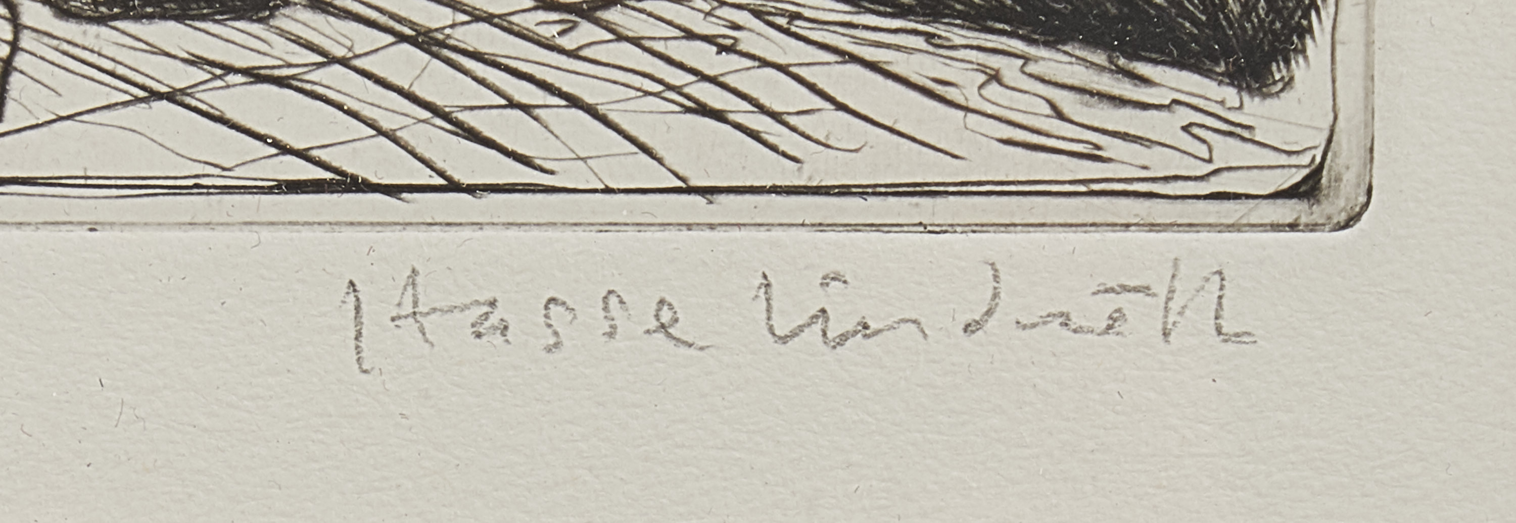 Etsning, Hasse Lindroth (f. 1938), Sverige. "Från Beckholmen". Signerad ...