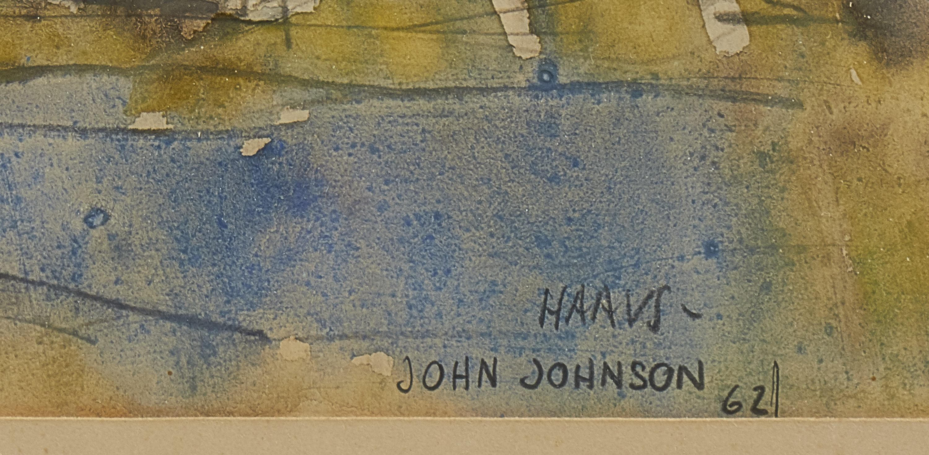Akvarell, John Haavs Johnson (1915-1968), Sverige. -67, "Danviksgatan ...