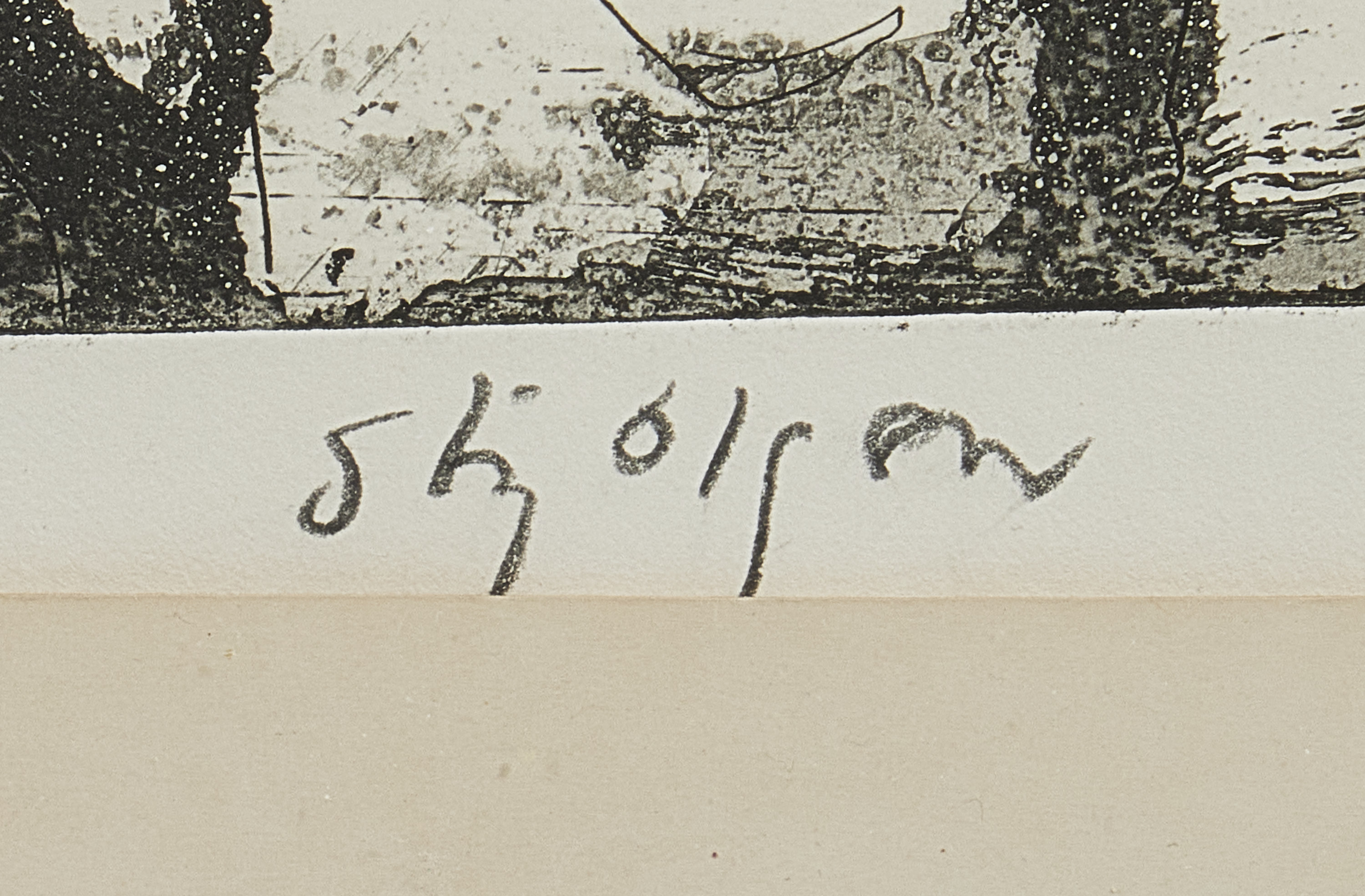 Etsning, Stig Olson (1936-2016), Sverige. Signerad, numrerad 9/50 ...
