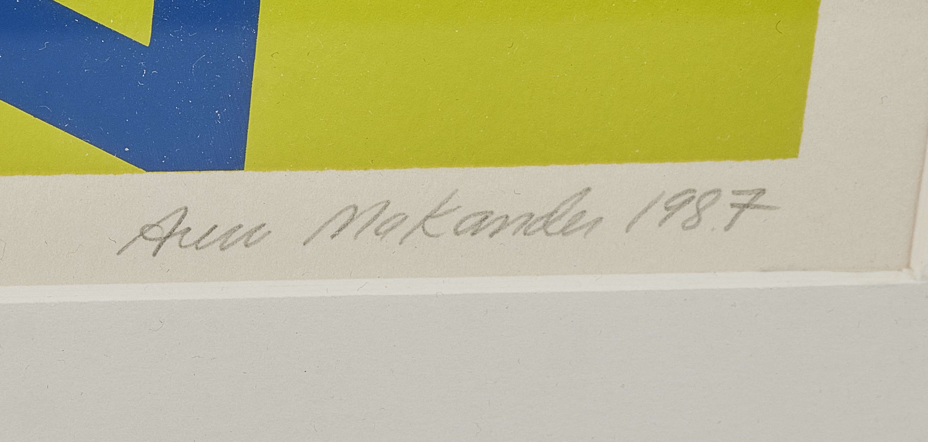 Färglitografi, Ann Makander (f. 1954), Sverige. "Röd Himmel" signerad ...