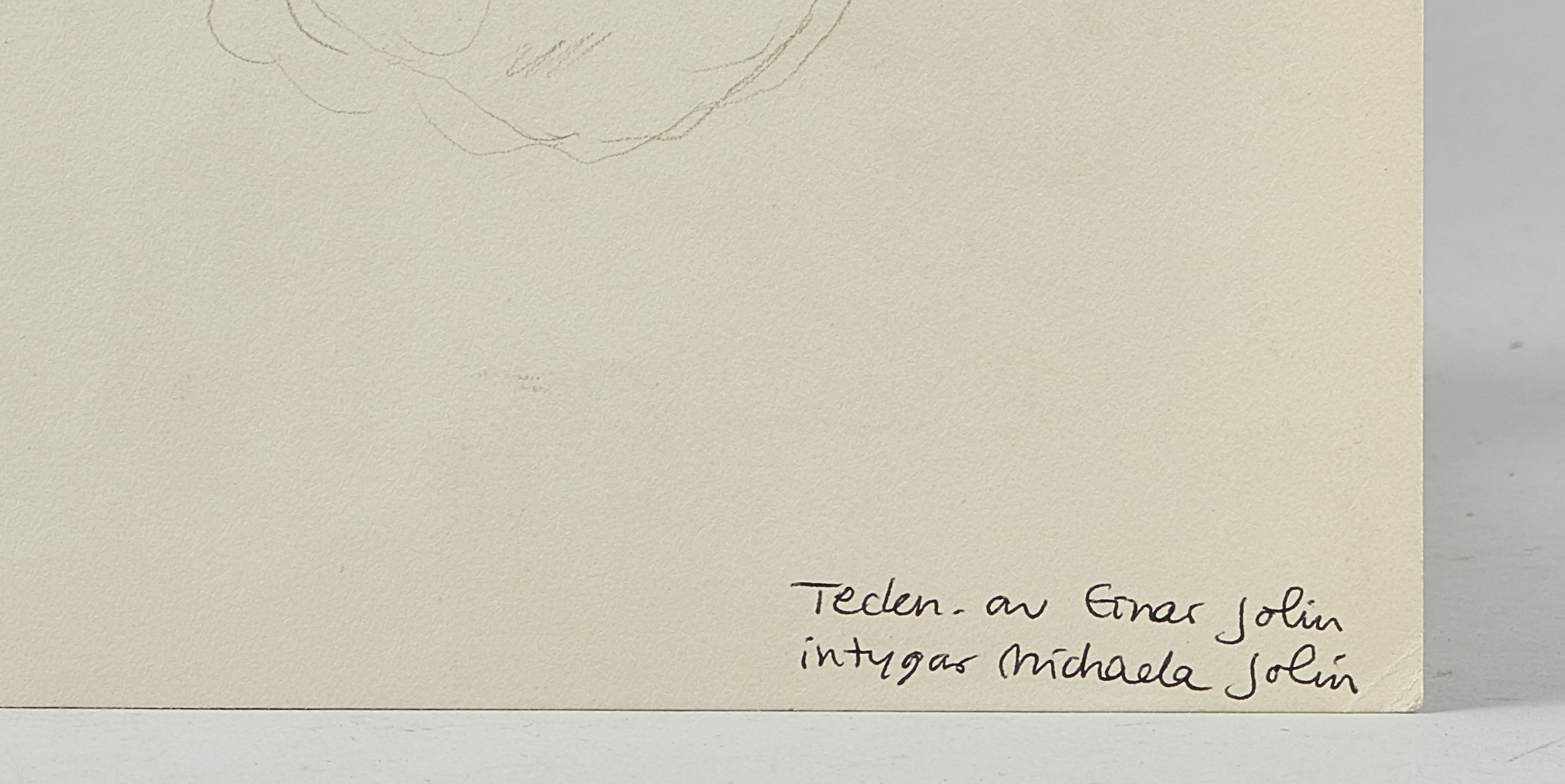 Blyertsteckning, Einar Jolin (1890-1976), verso a verso, tillskriven ...