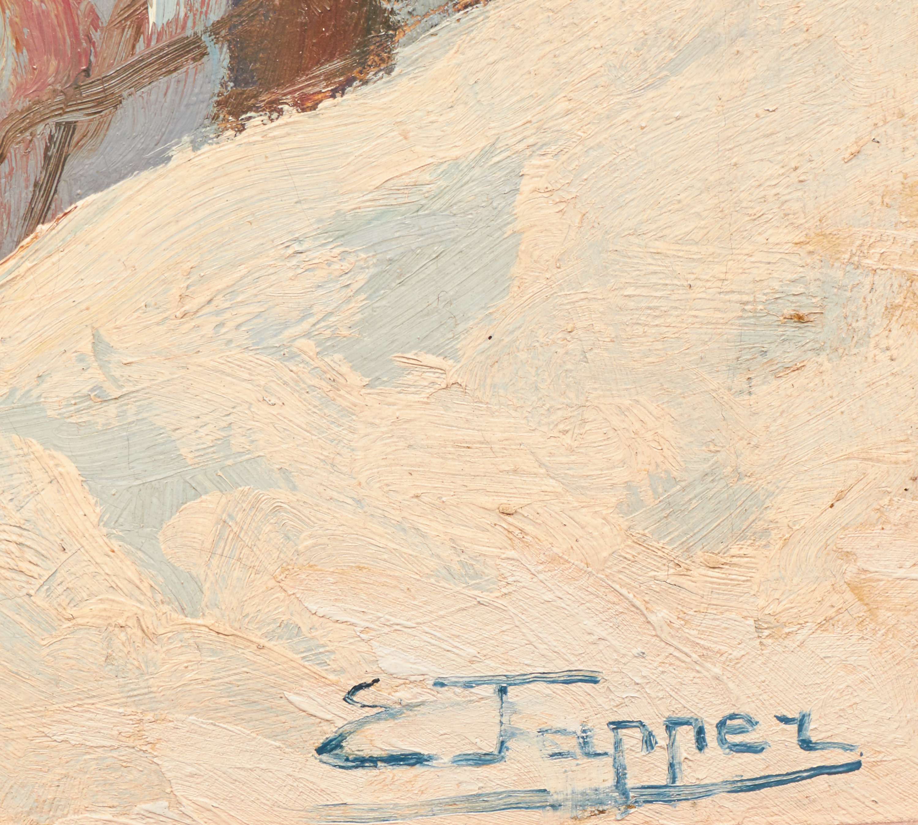 Oljemålning, Elisabeth Tapper (1875-1936), Vårbäcken, Motiv från ...