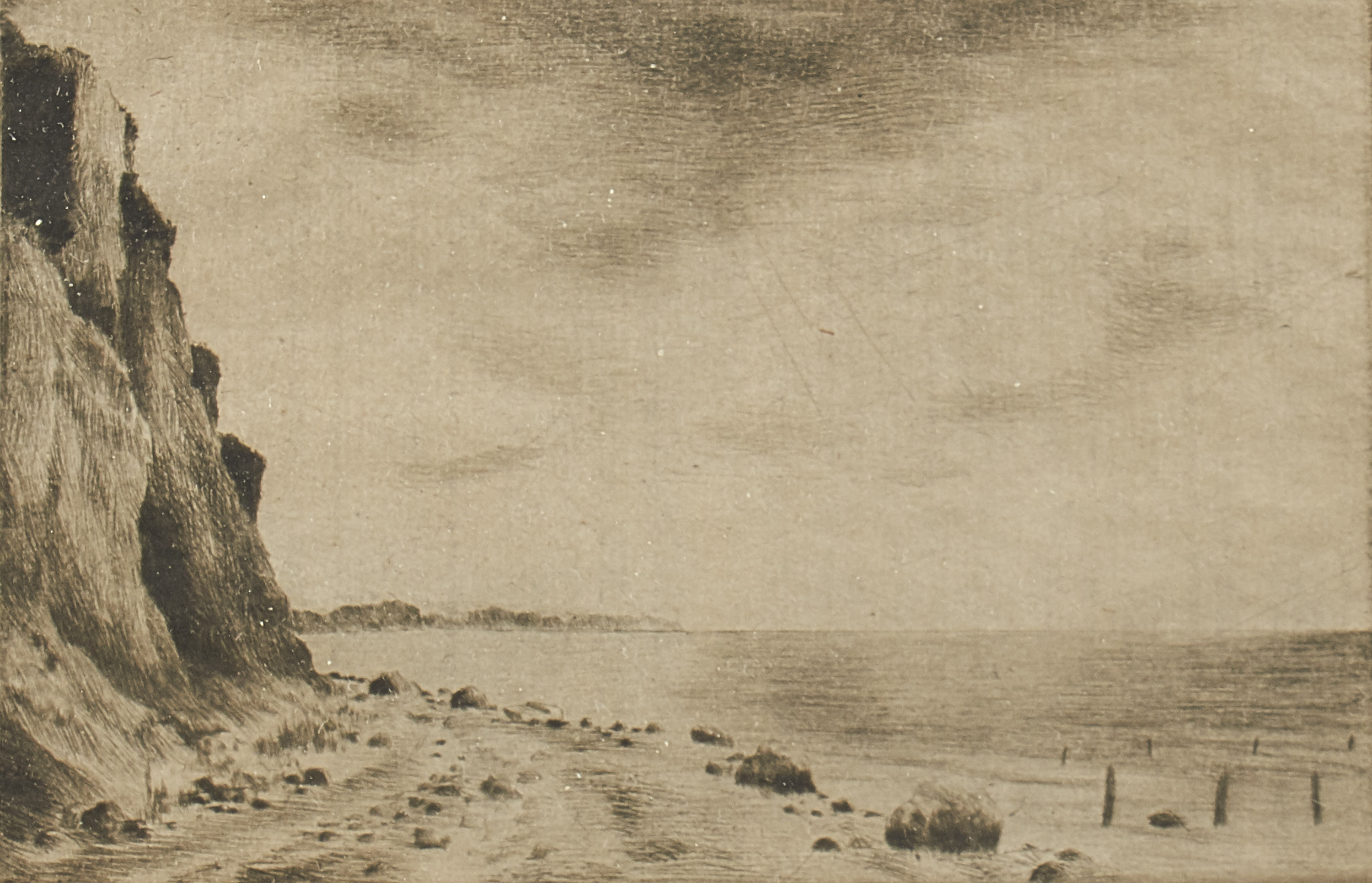 Etsning, Emil Johanson-Thor (1889-1958), Sverige. 1936, Stranden ...