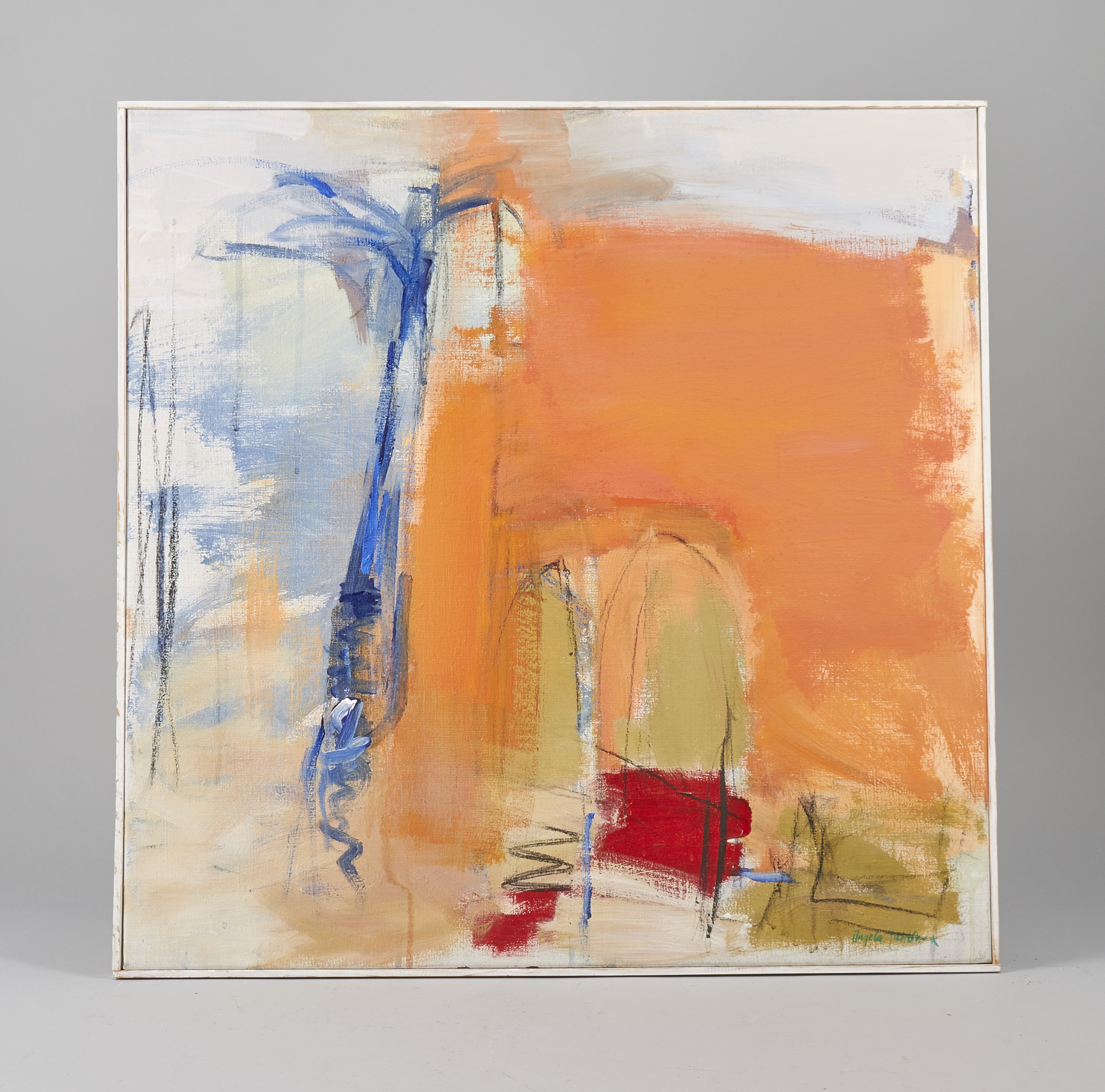 Oljemålning, Ingela Juhlin Kristiansson (f. 1942), signerad, 65x64 ...