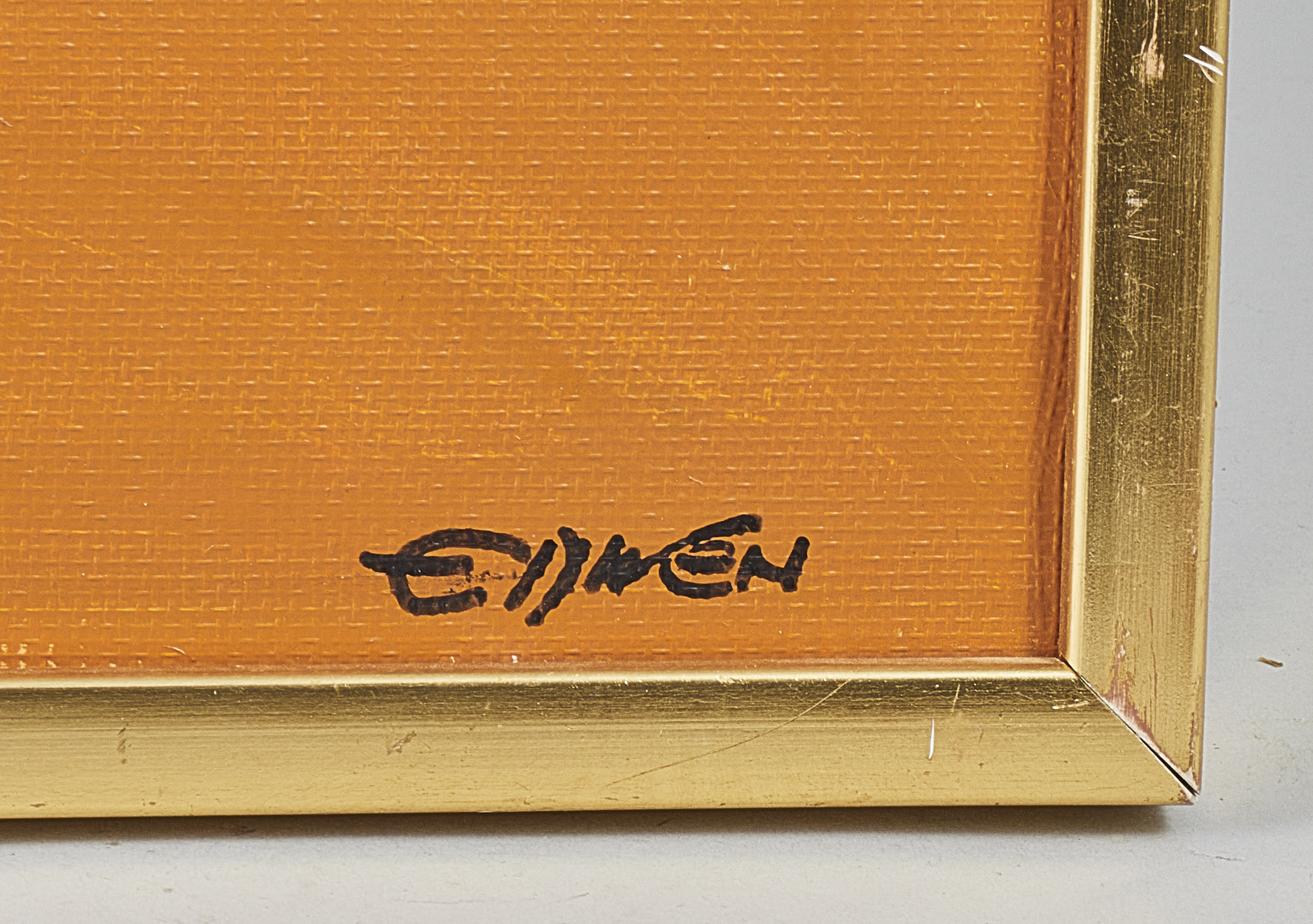 Oljemålning, Eric Elfwén (1921-2008), Sverige. "Tjurfäktning". Signerad ...