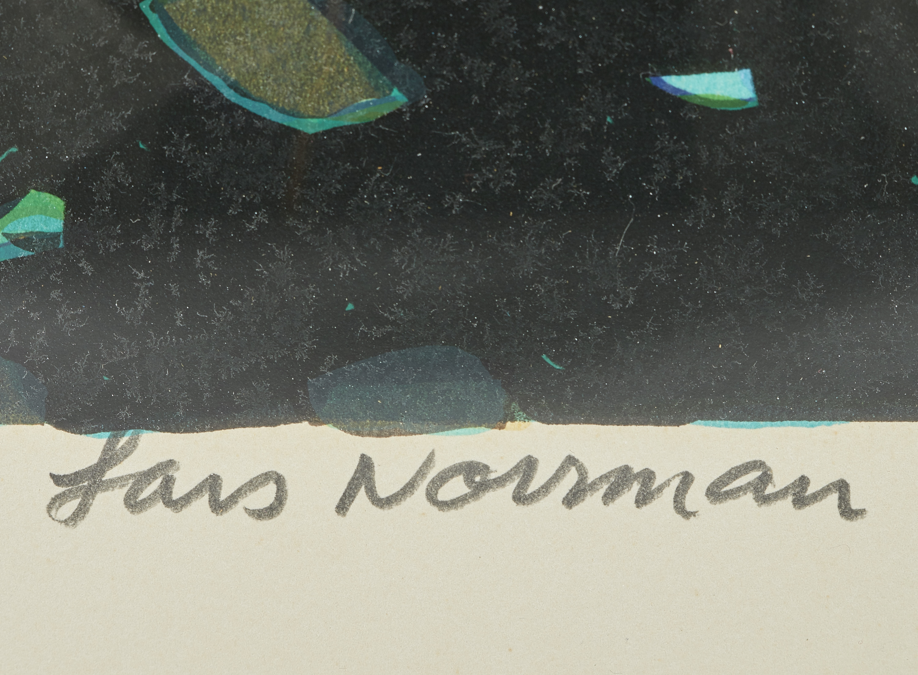 Litografi, Lars Norrman (1915-1979), signerad VIII/XL, motivet: 26x47 ...