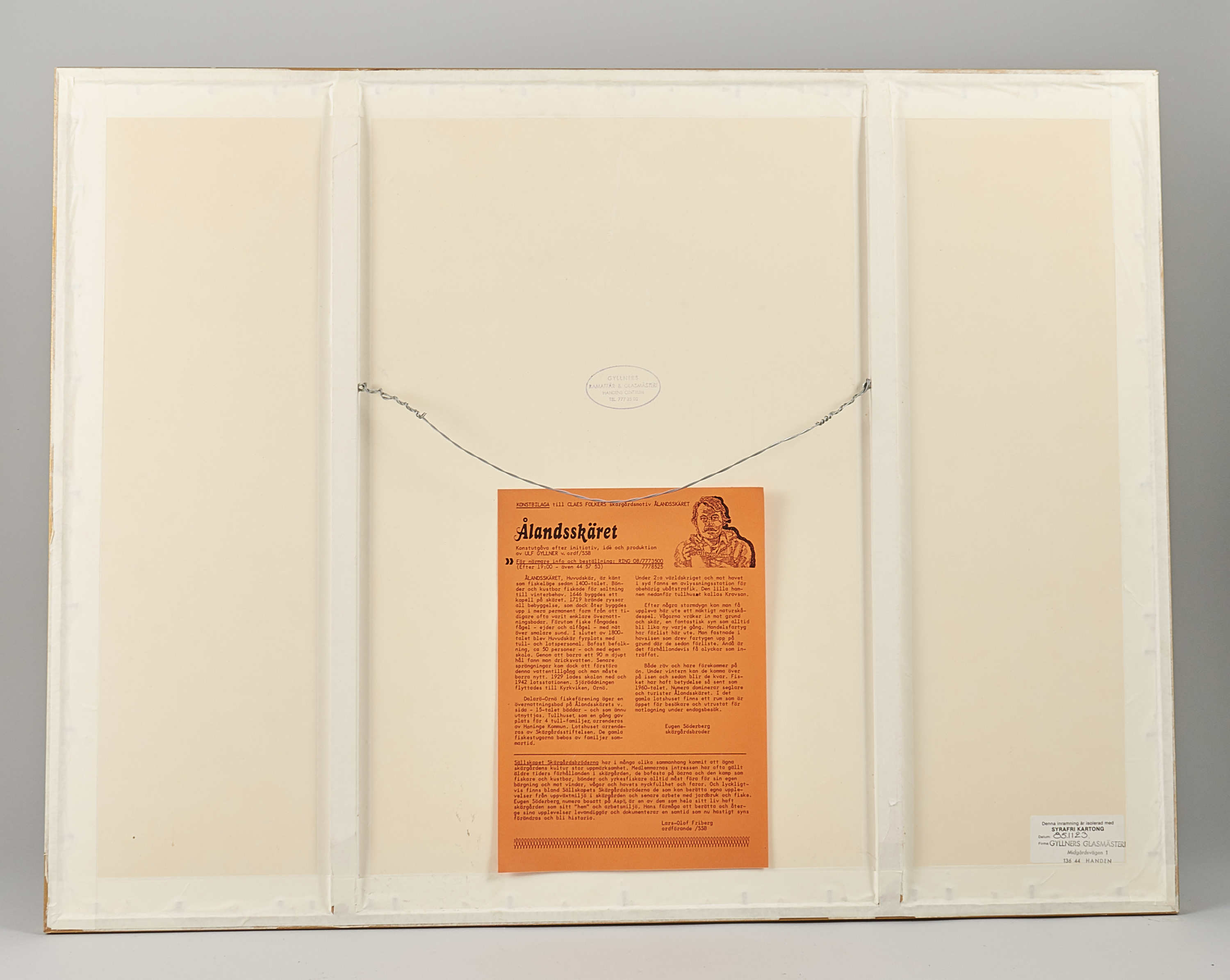 Färglitografi, Claes Folcker (f. 1940), 1/285, Skärgård, motivet: 49x71 ...