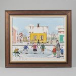 Oljemålning, Lars Holmqvist, komposition45 x 55. Metropol - Auktioner i ...